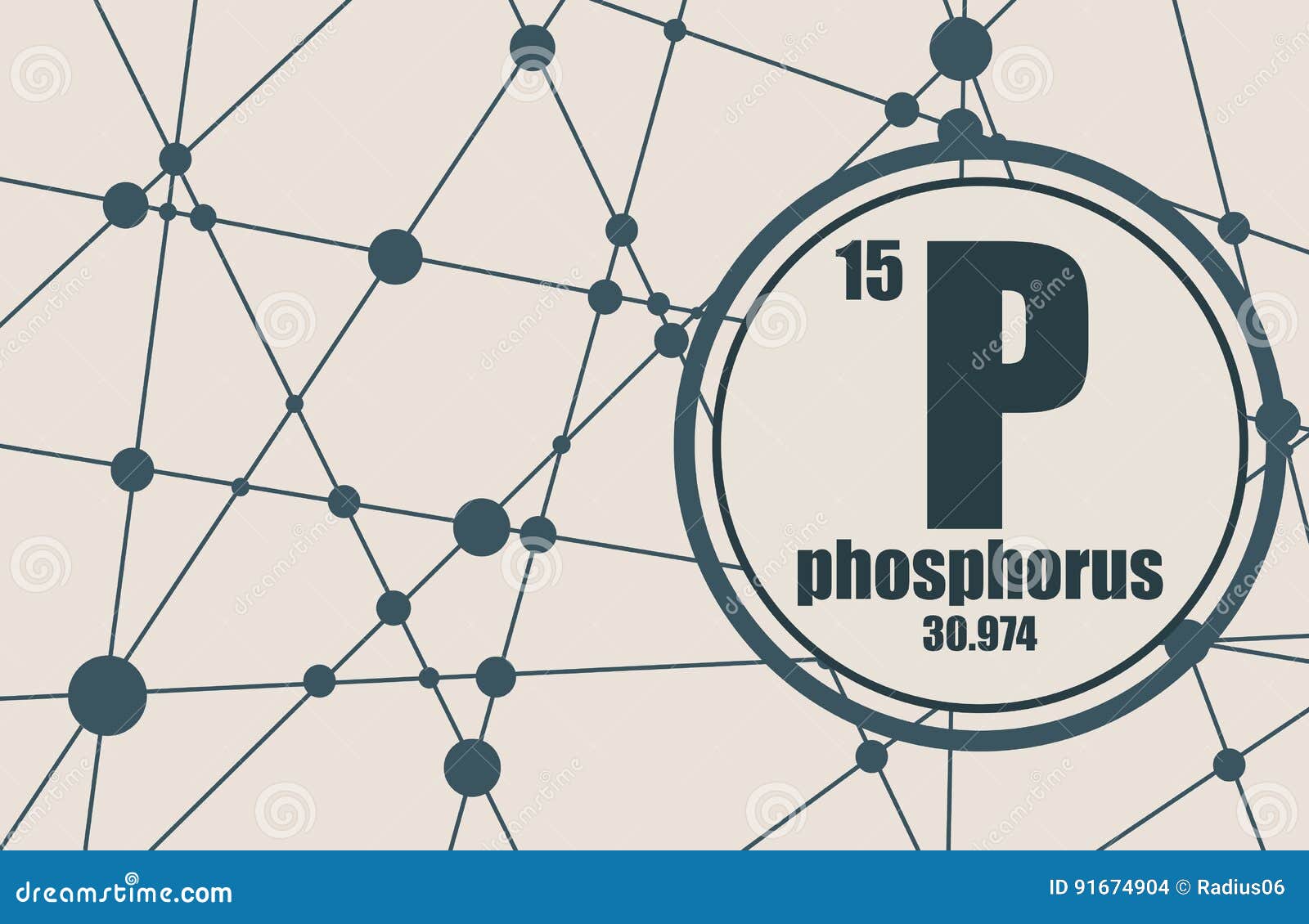 Phosphorus Chemical Element. Stock Vector - Illustration of element ...