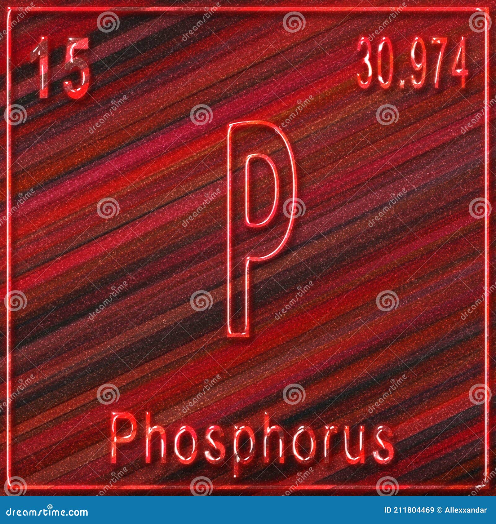 Phosphorus Chemical Element, Sign with Atomic Number and Atomic Weight ...