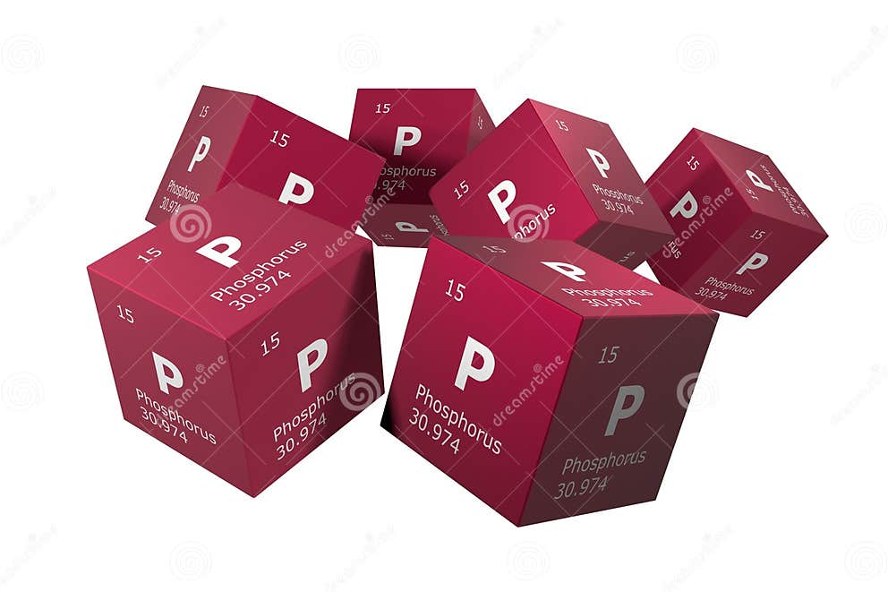 Phosphorus, 3D Rendering of Symbols of the Elements of the Periodic ...