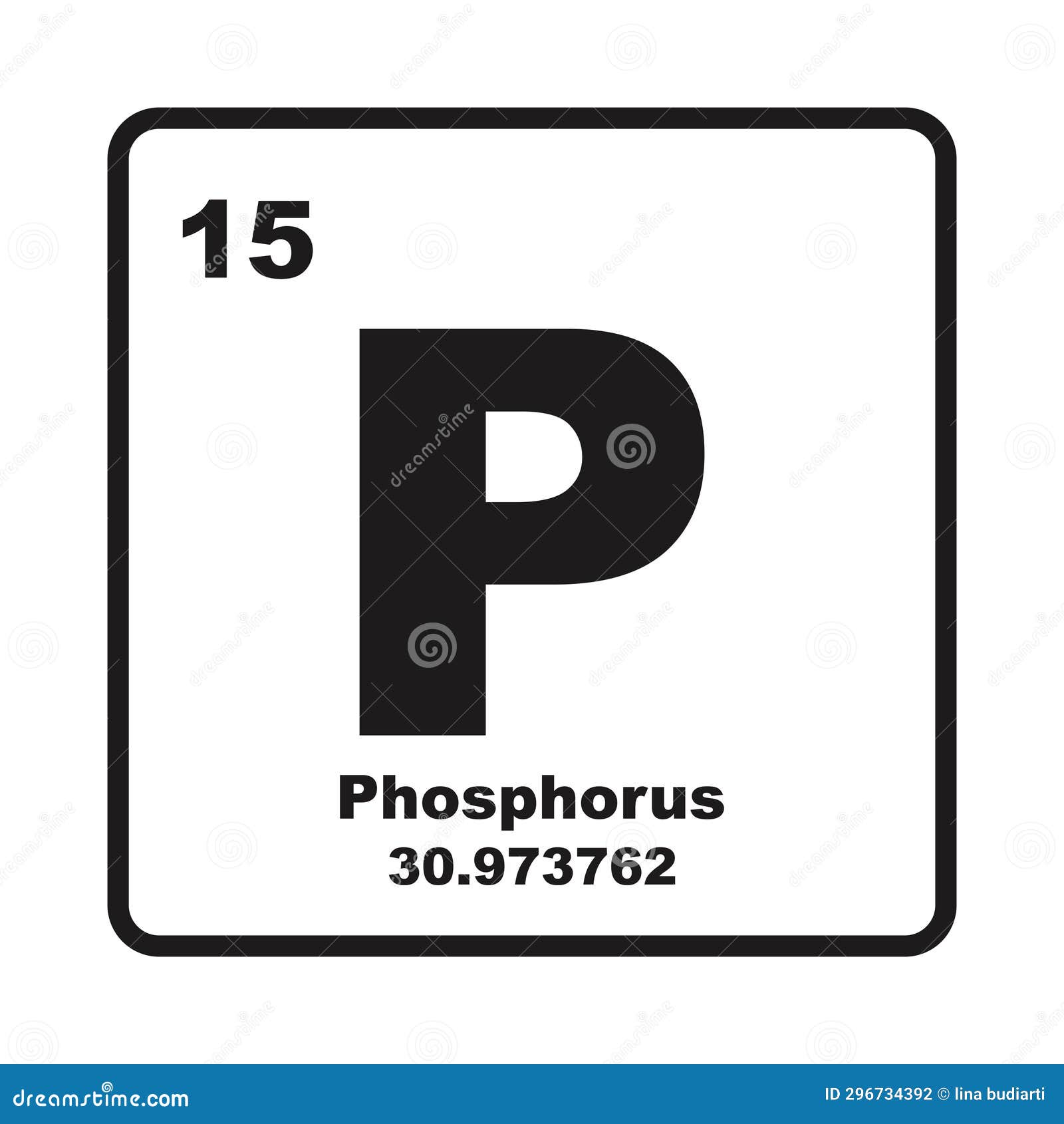 Phosphorus element icon stock illustration. Illustration of mass ...