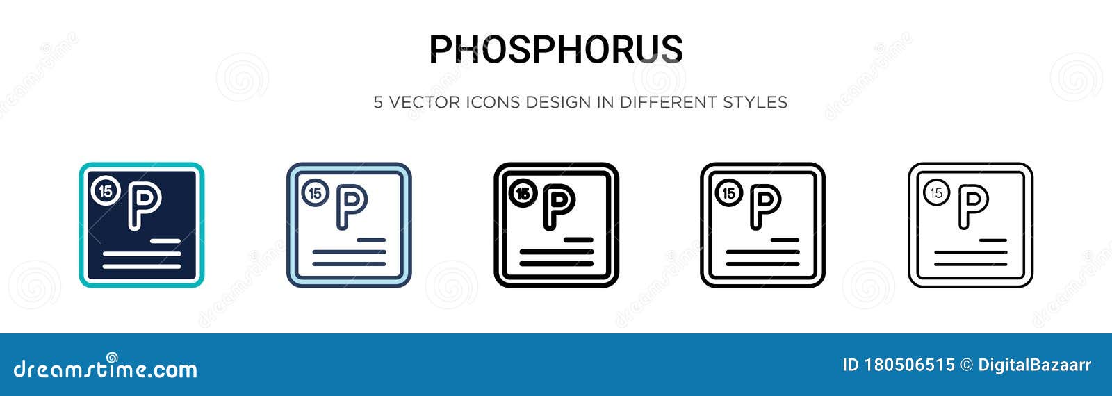 Phosphorus Icon in Filled, Thin Line, Outline and Stroke Style. Vector ...