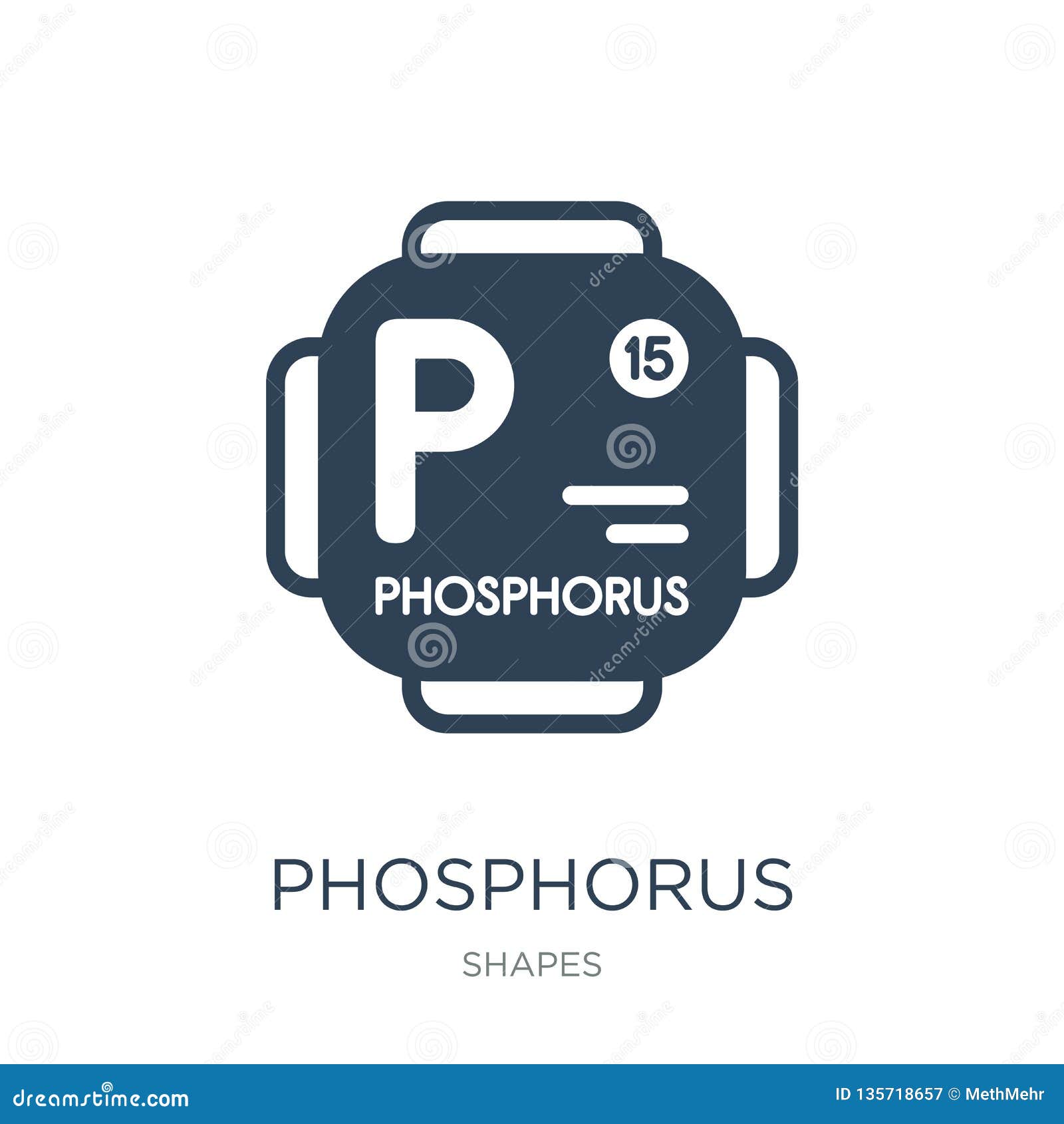 Phosphorus Icon in Trendy Design Style. Phosphorus Icon Isolated on White Background Stock ...