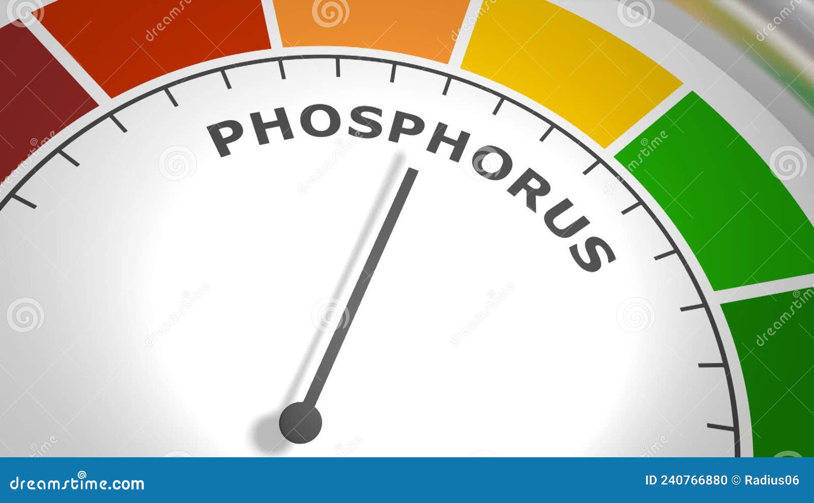 Phosphorus Level Abstract Scale. Food Value Measuring. 3D Render Stock ...