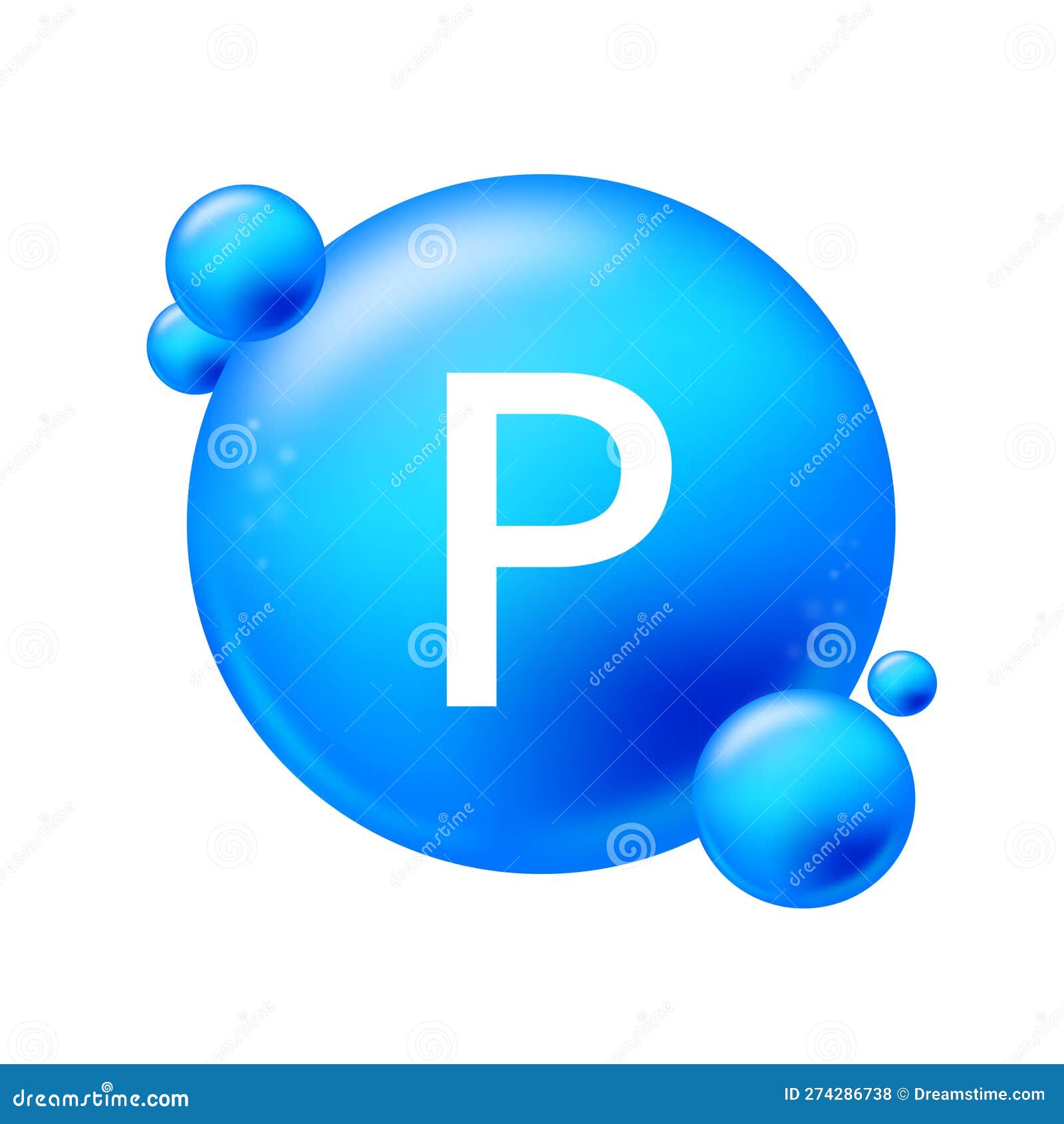 Phosphorus, P. Icon Structure Chemical Element Round Shape Circle Light ...