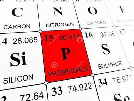 Phosphorus on the Periodic Table of the Elements Stock Photo - Image of ...