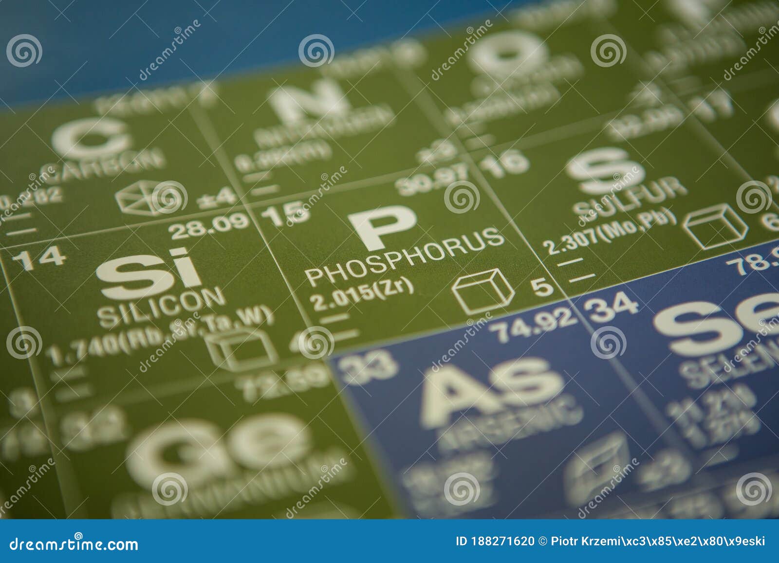 Phosphorus on the Periodic Table of Elements Stock Photo - Image of ...