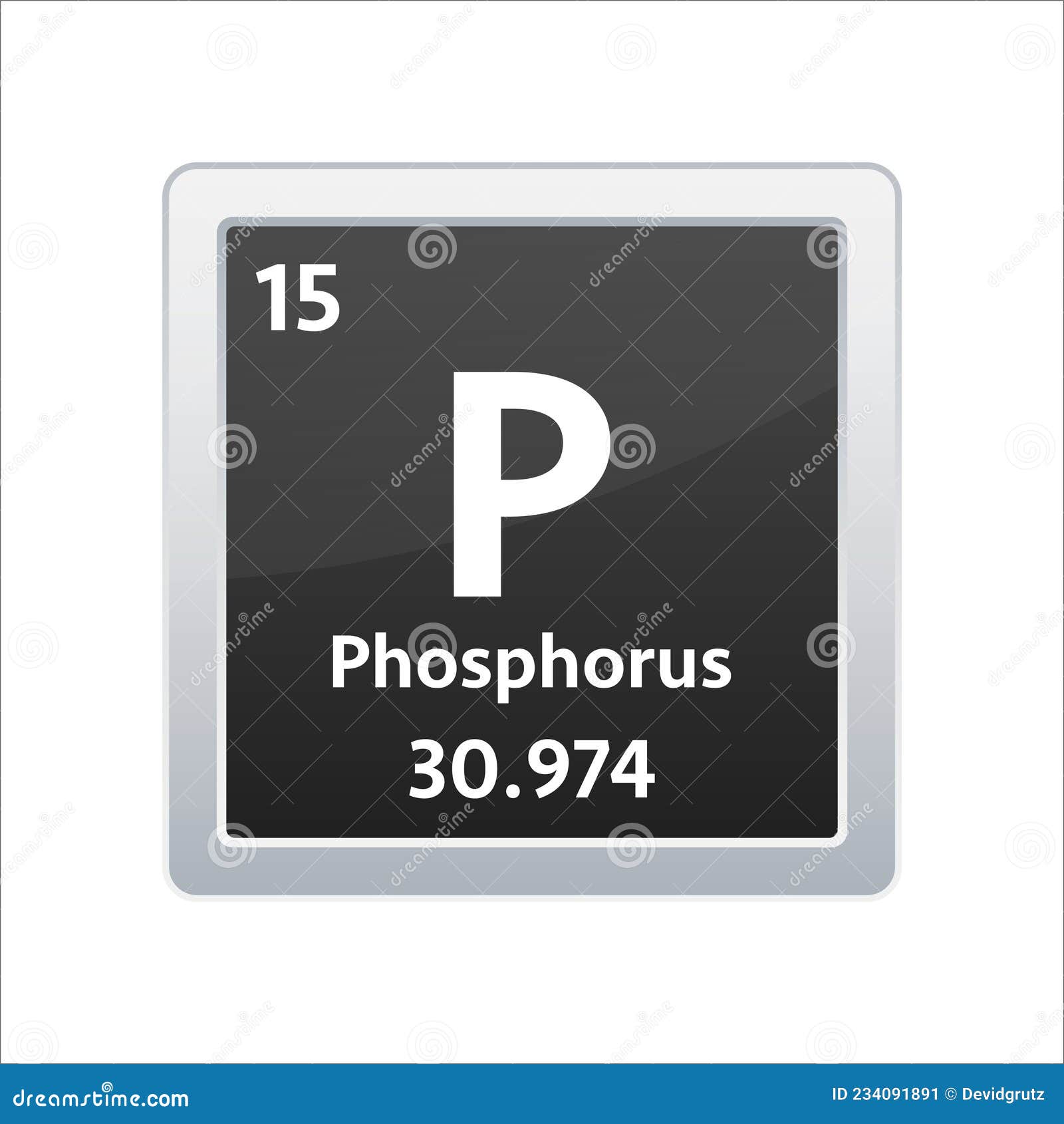 Phosphorus Symbol. Chemical Element Of The Periodic Table. Vector Stock ...