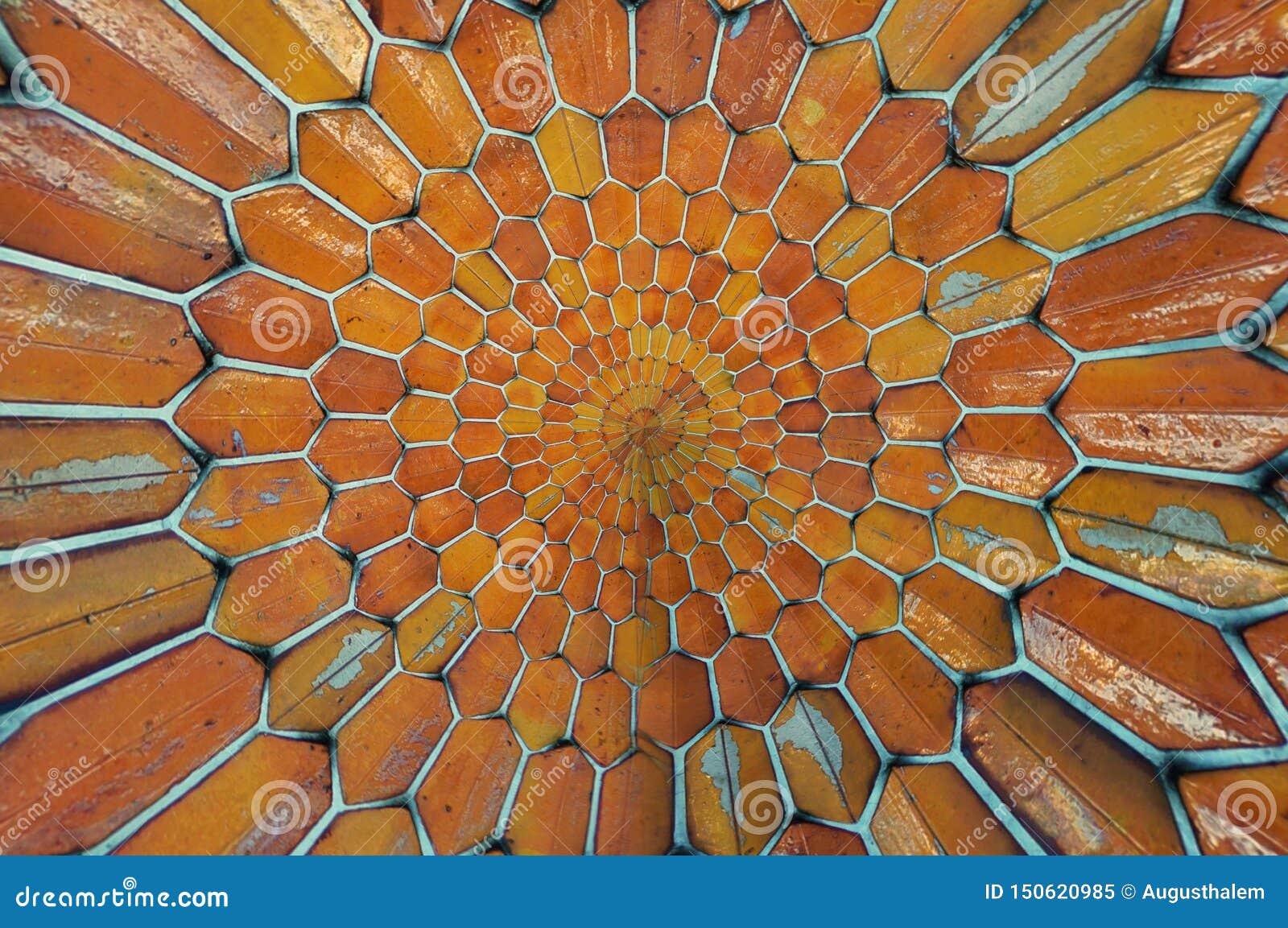 Abstract Centralization Circular Brick Stone Wall Stock Image - Image ...