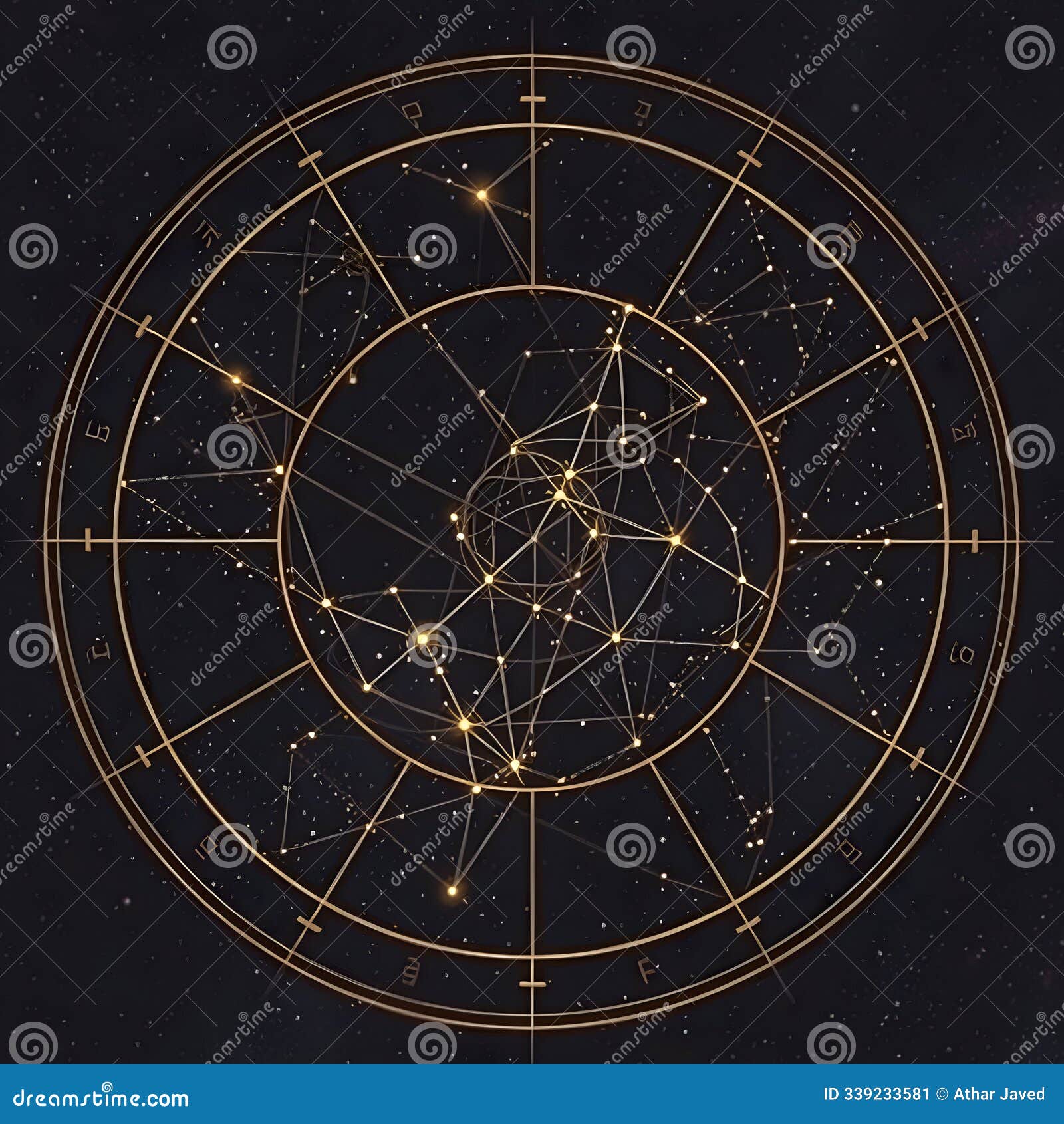 An Intricate Celestial Map Or Star Chart. Stock Image | CartoonDealer ...