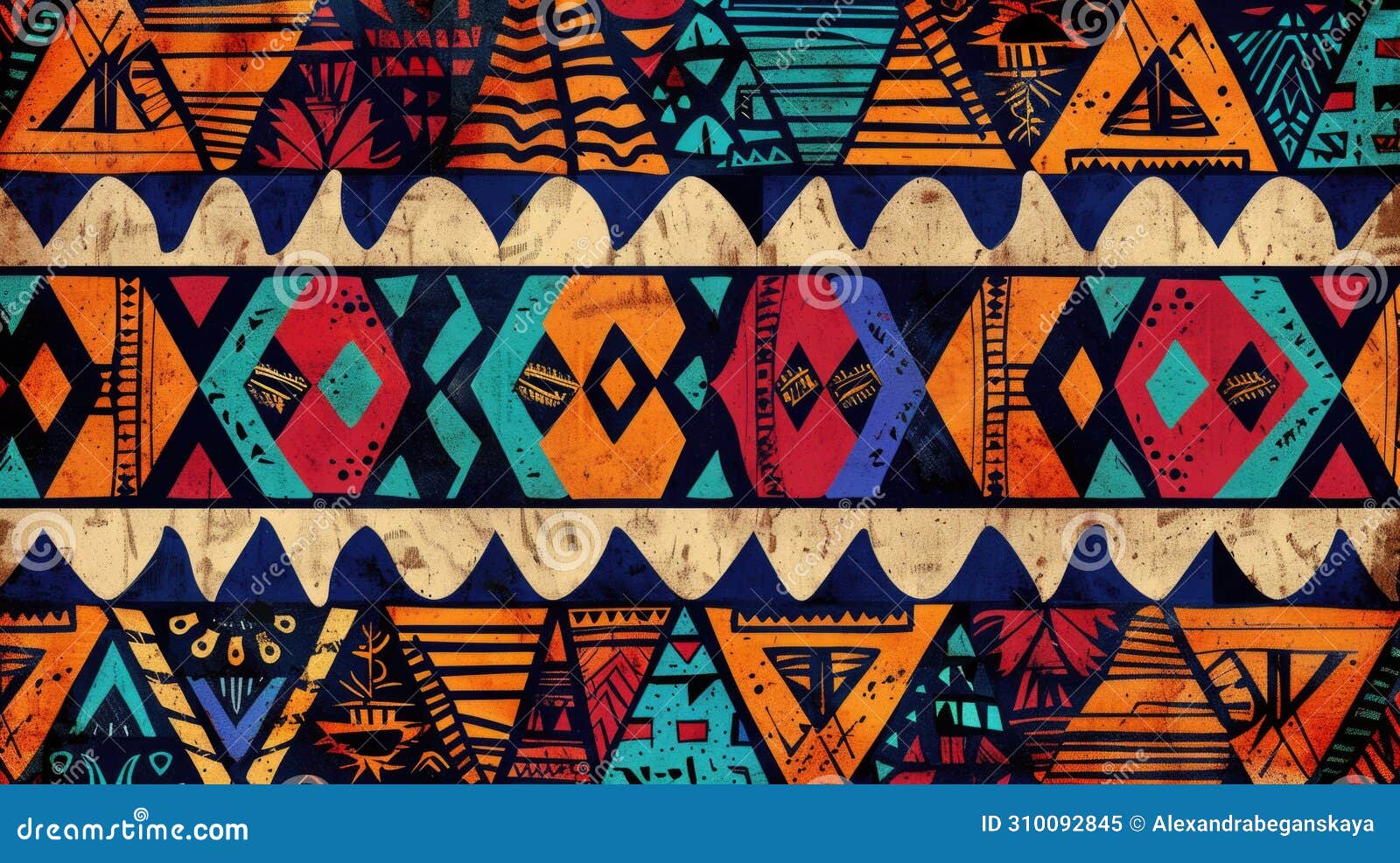 Photo African Tribal Pattern Background in Colorful Tone Stock ...