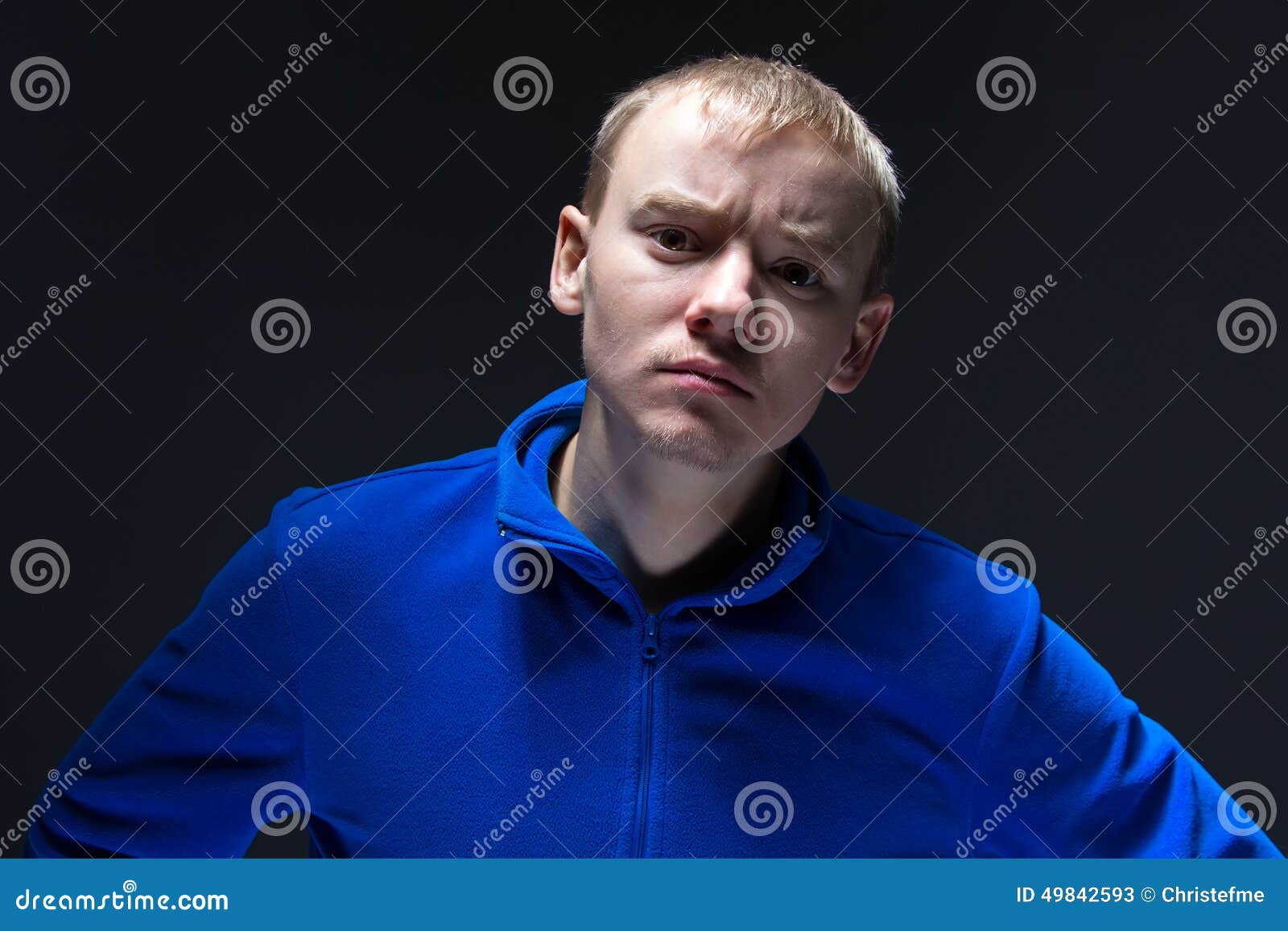 Photo of Aggressive Young Man Stock Image - Image of face, adult: 49842593