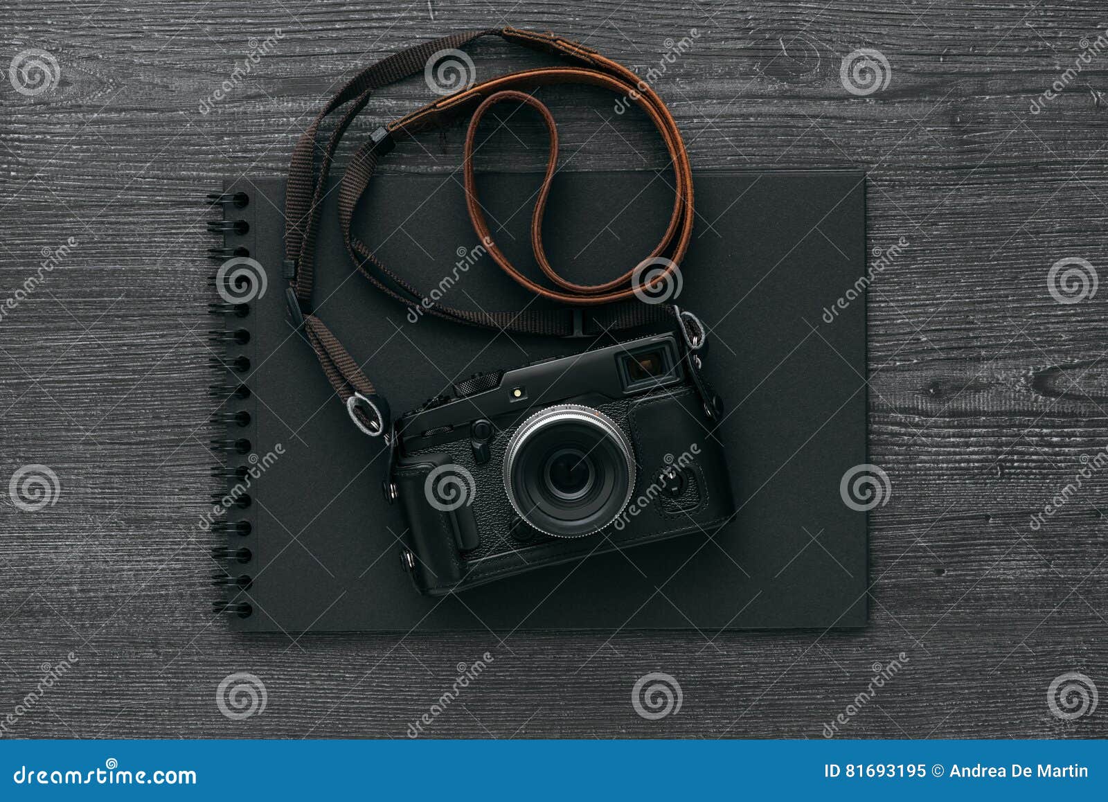 Photo album with camera stock image. Image of notepad - 81693195