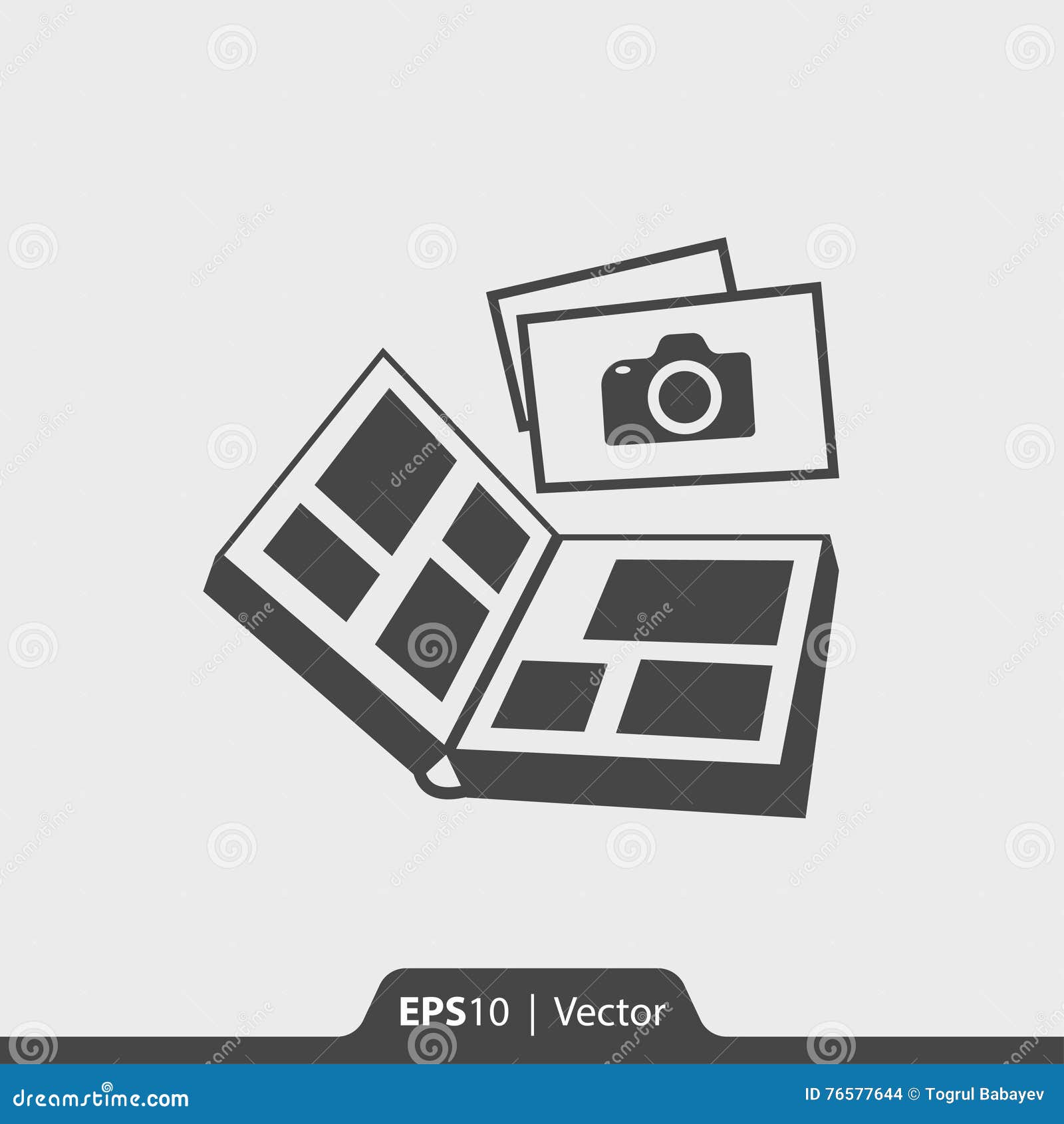 Photo Album Icon for Web and Mobile Stock Illustration - Illustration ...