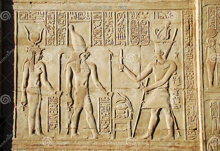 A Photo of Ancient Egyptian Script Stock Image - Image of sand, stone ...