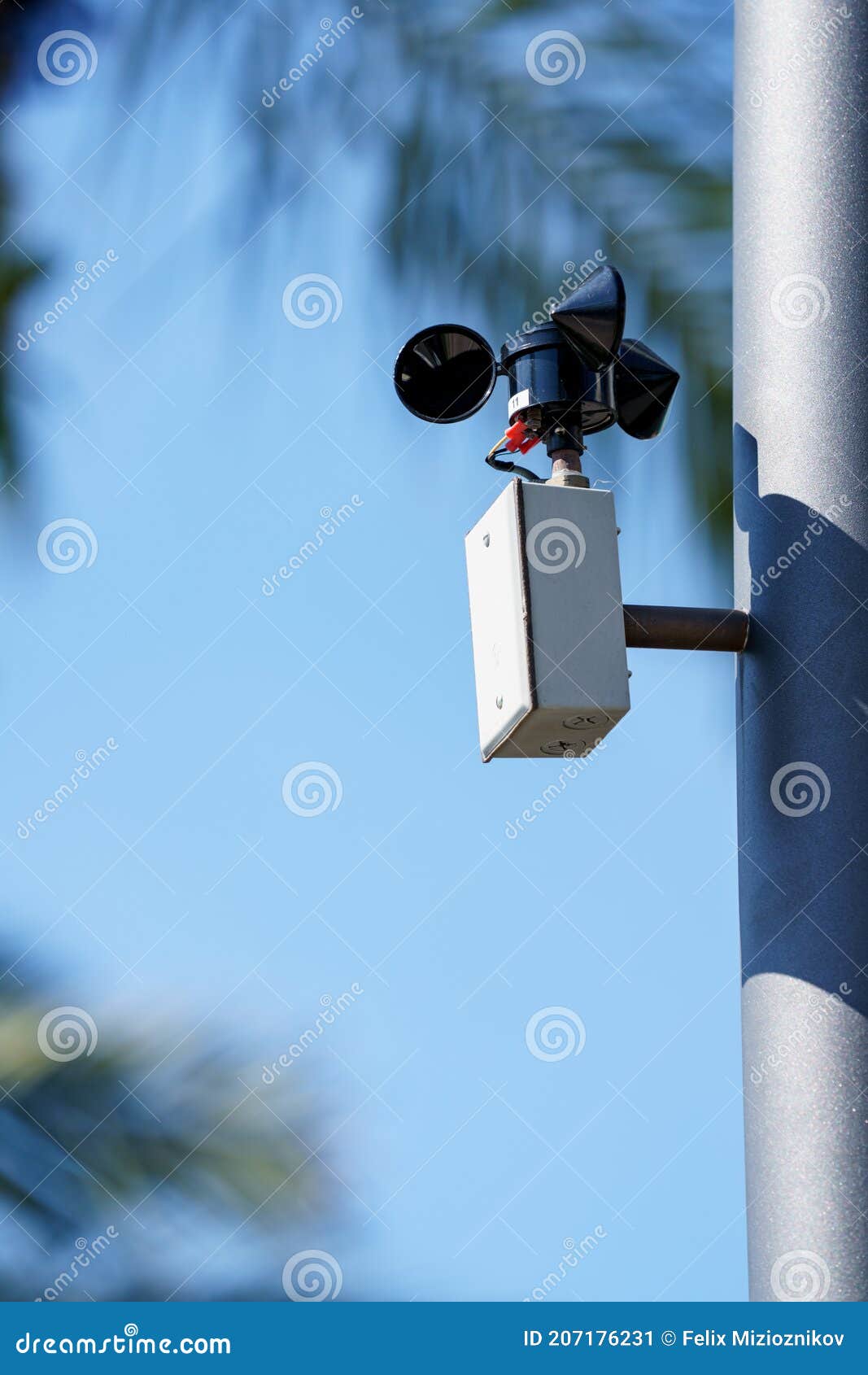 Photo of an Anemometer Wind Speed Meter Stock Image - Image of closeup ...