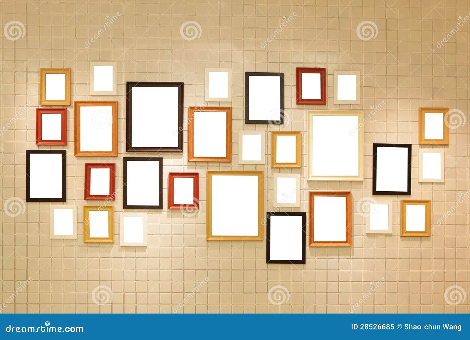 Photo Art Gallery on the Wall Stock Image - Image of blank, museum ...