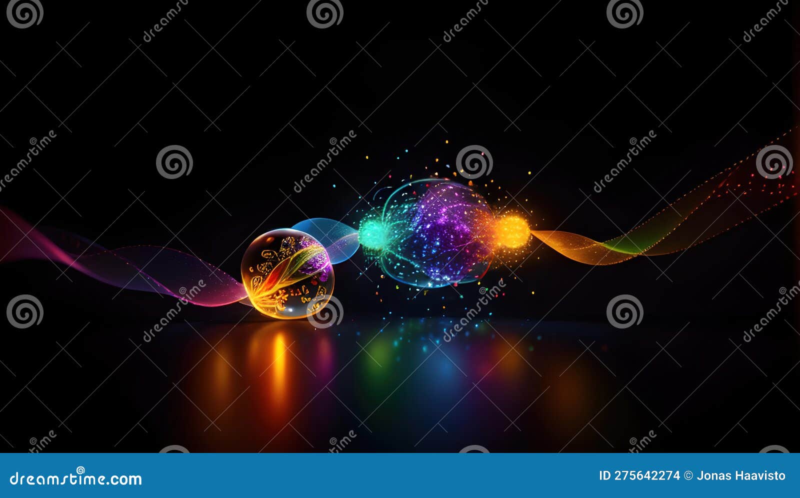 Colorful Magic Sphere with Spirits Stock Photo AI Generated ...
