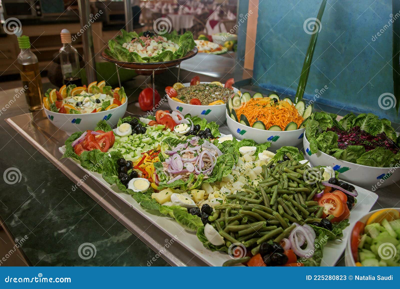 Photo of Assorted Salads on the Buffet at the Hotel Stock Image - Image ...
