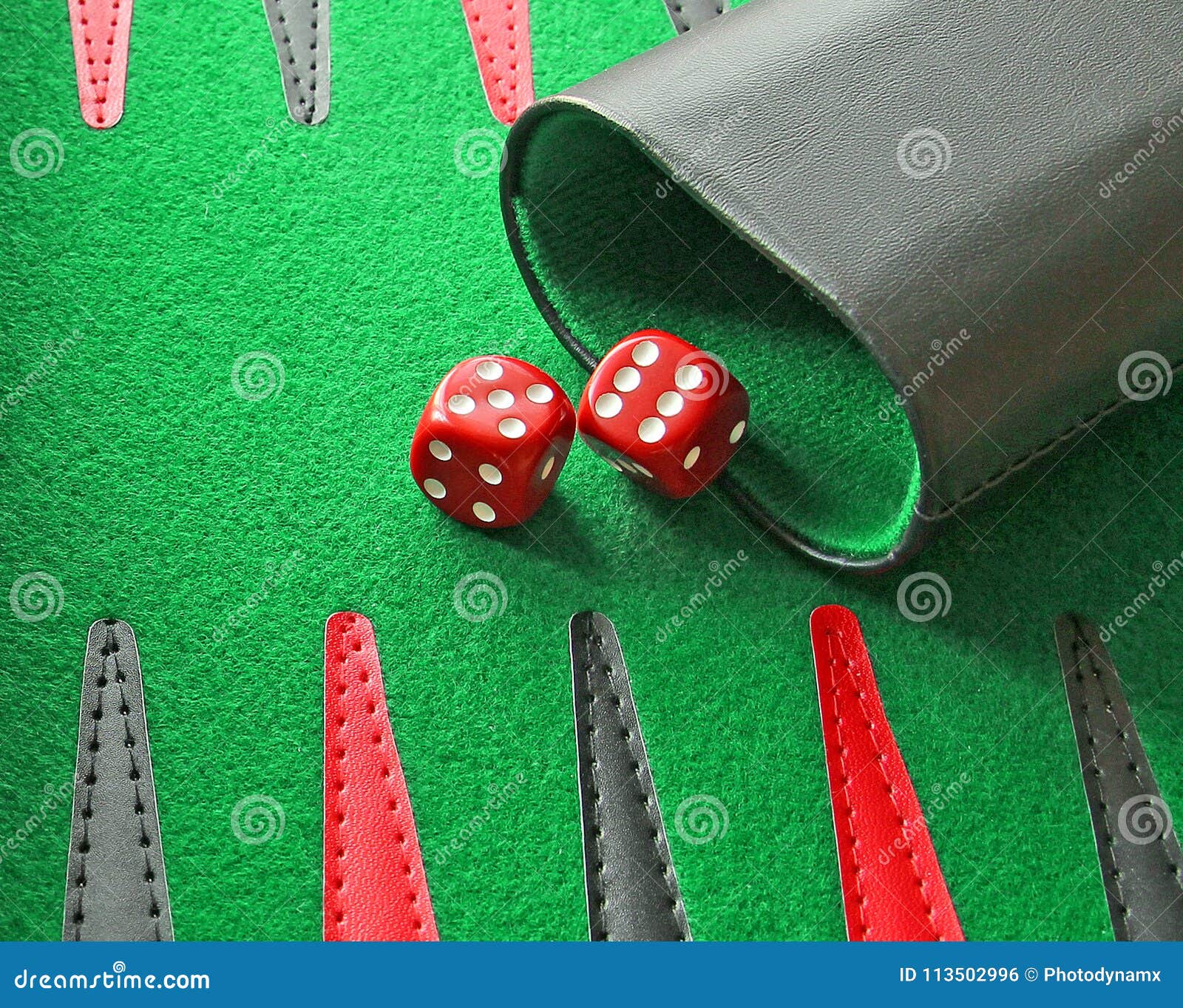 Backgammon Rolling Dice and Shaker Stock Photo - Image of stakes ...