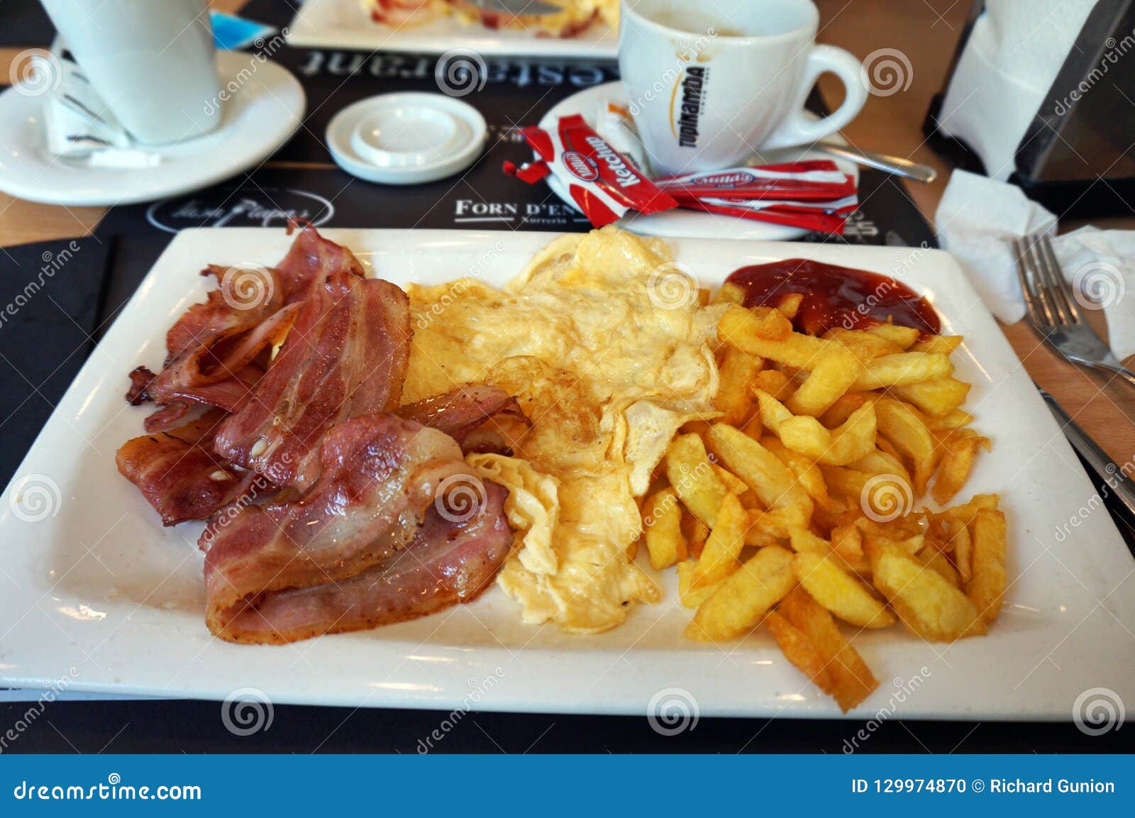Basic Breakfast in Barcelona Spain Editorial Image - Image of ...