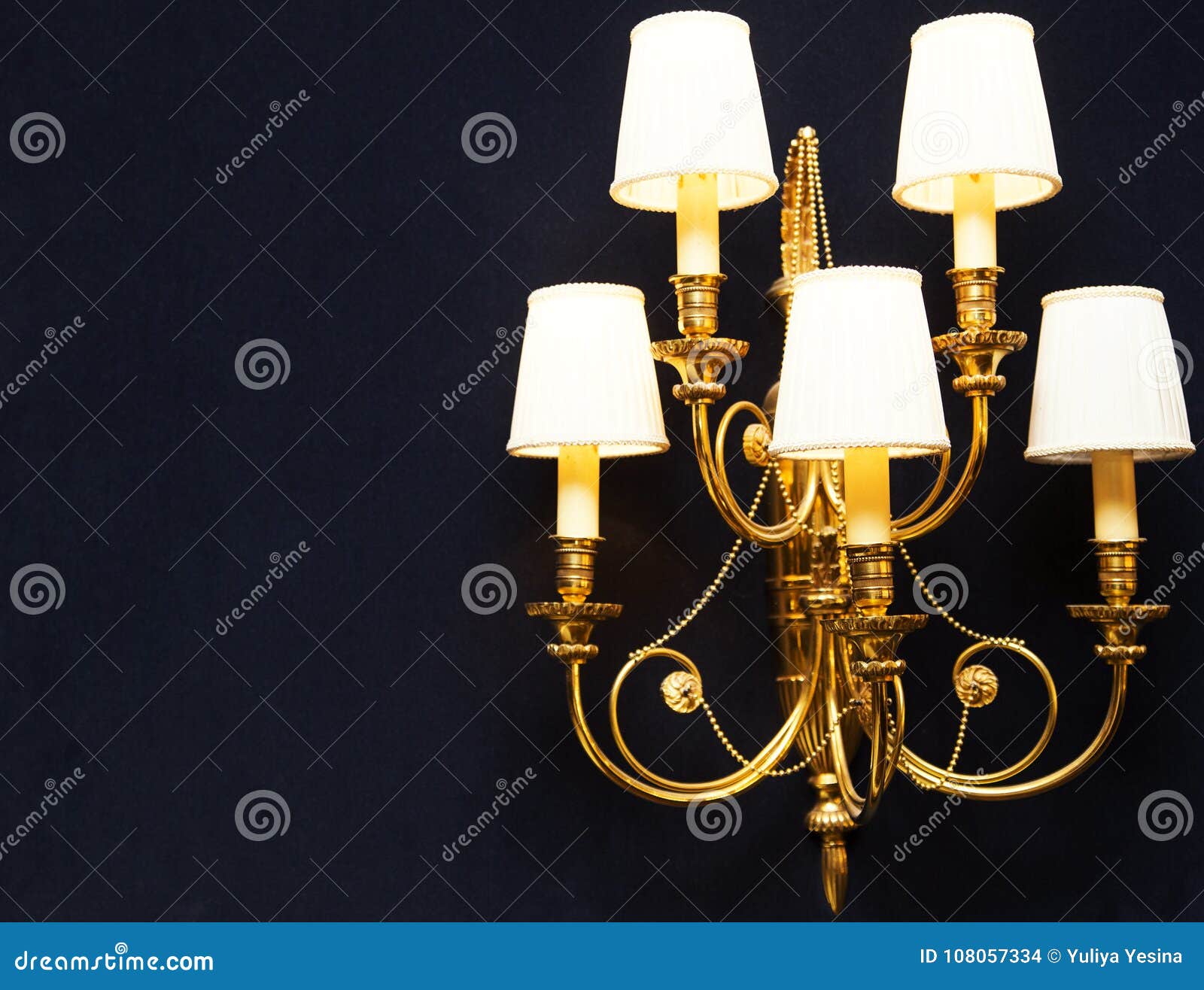 Beautiful Lamp in Classic Style Stock Photo - Image of fashion ...