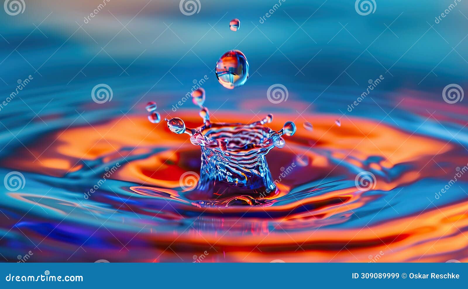 Photo of a Beautiful Water Drop Collision on a Water Surface with ...