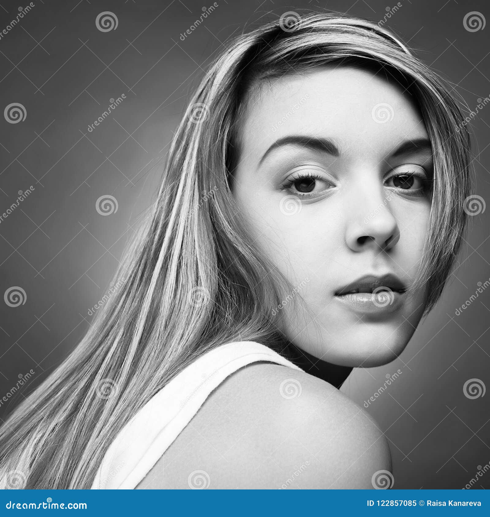 Pretty Blond Woman Close Up Stock Image Image Of Fashion Beautiful