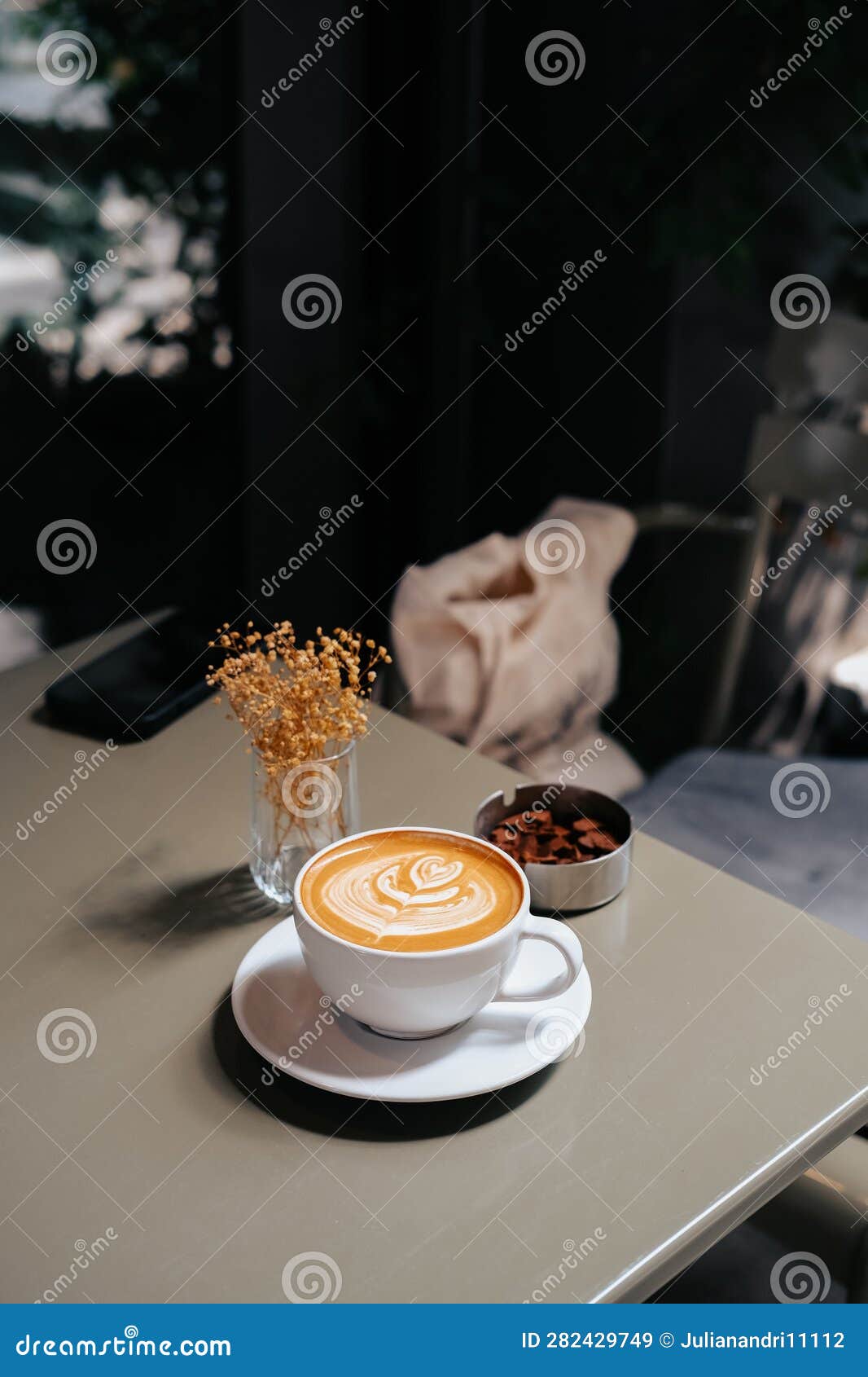A Photo of a Beautifully Served Late Coffee Stock Image - Image of ...
