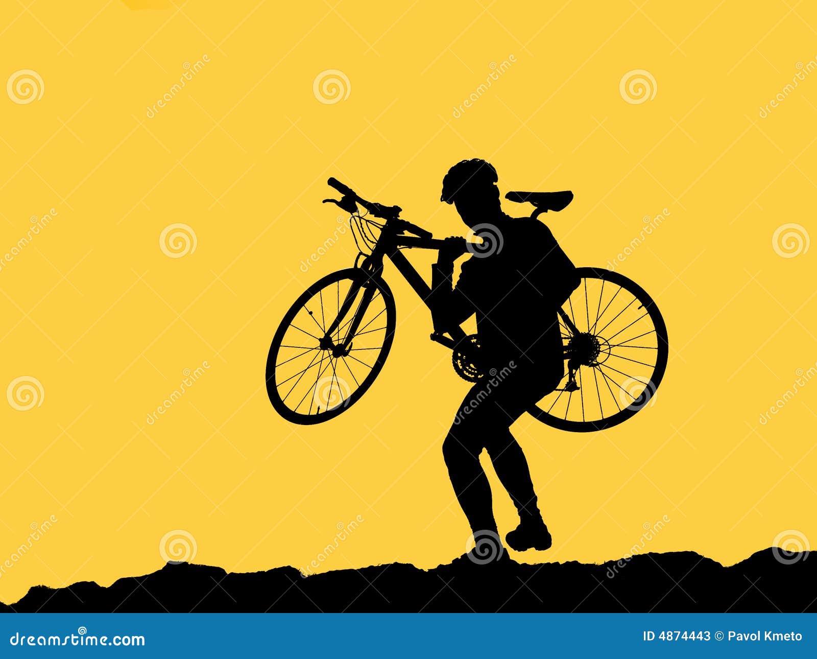 Photo of biker silhouette stock image. Image of adventure - 4874443