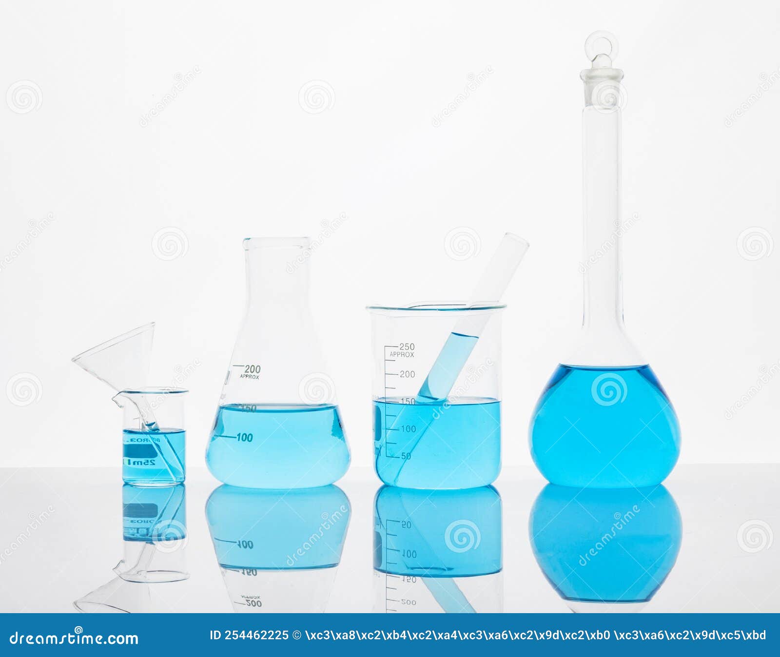 Photo of Biochemistry Glassware Experiment Stock Image - Image of drink ...
