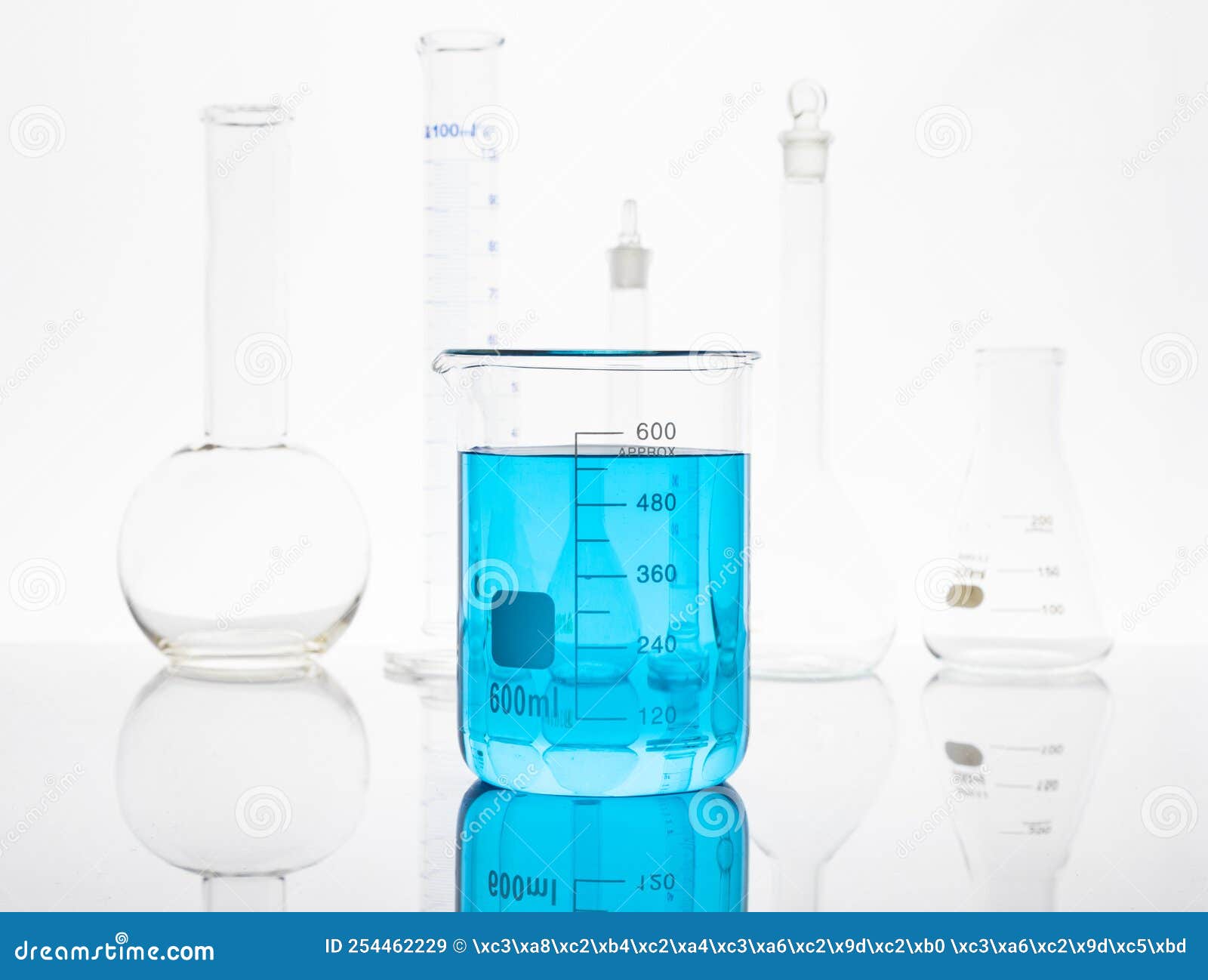Photo of Biochemistry Glassware Experiment Stock Image - Image of ...