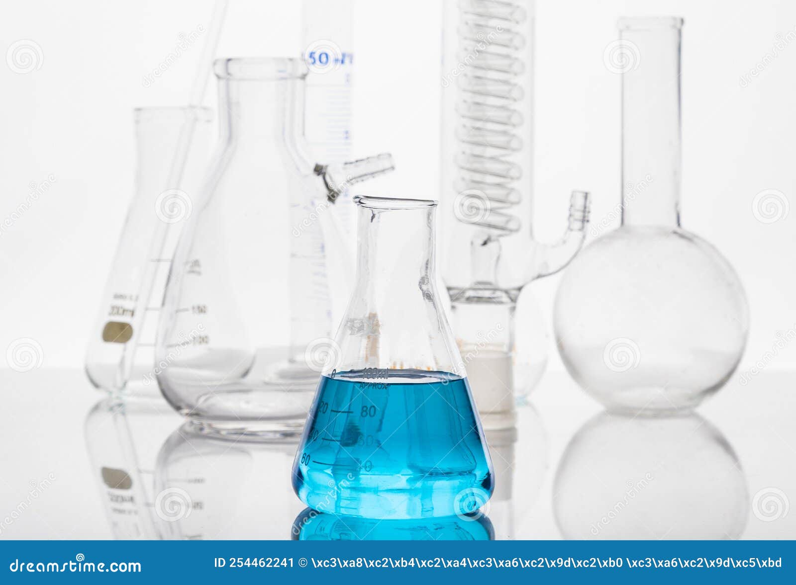 Photo of Biochemistry Glassware Experiment Stock Image - Image of ...