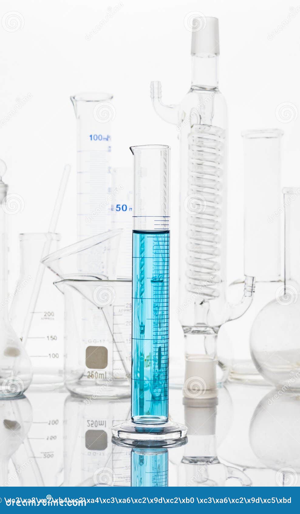 Photo of Biochemistry Glassware Experiment Stock Photo - Image of clean ...