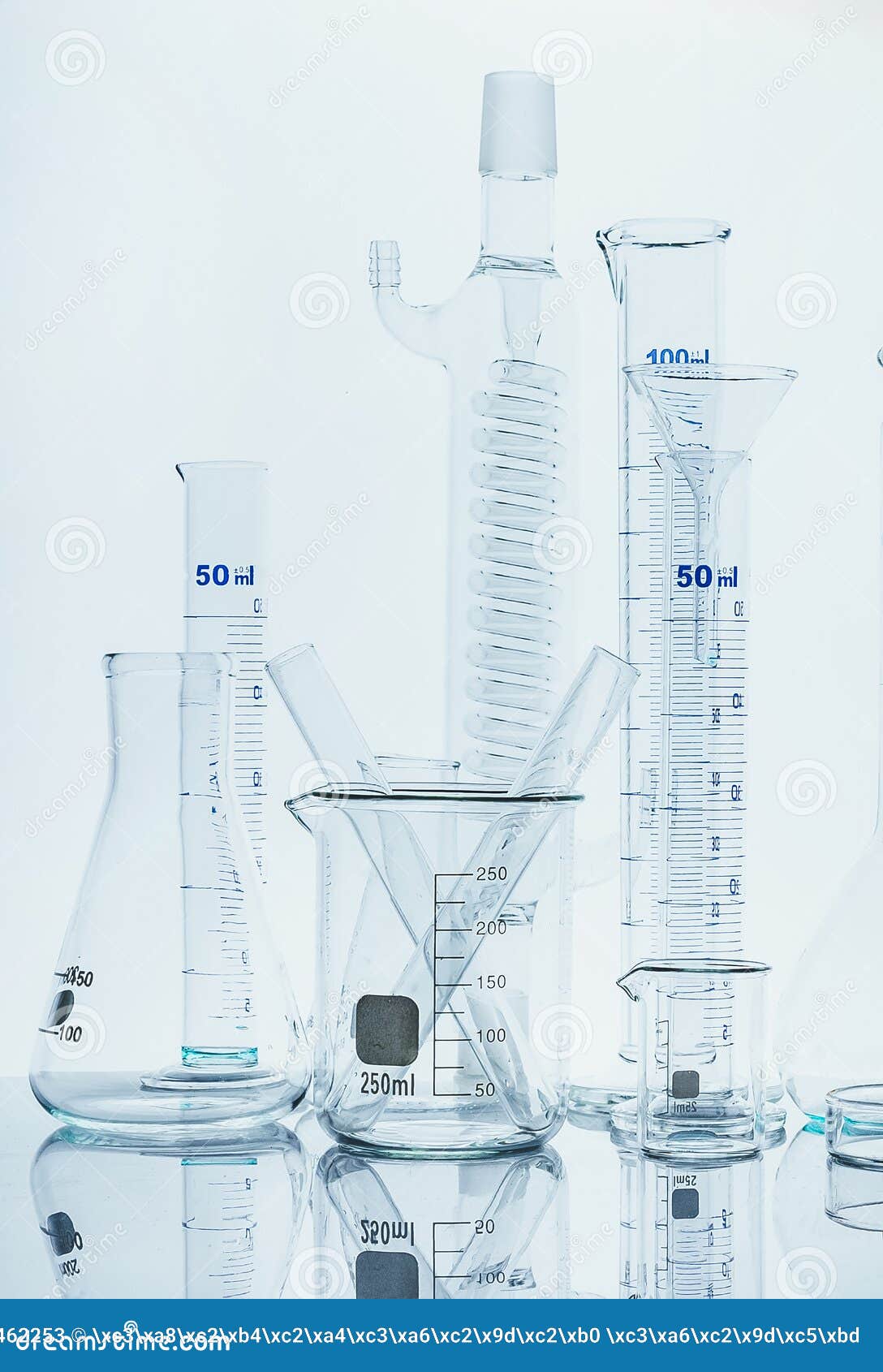 Photo of Biochemistry Glassware Experiment Stock Image - Image of ...