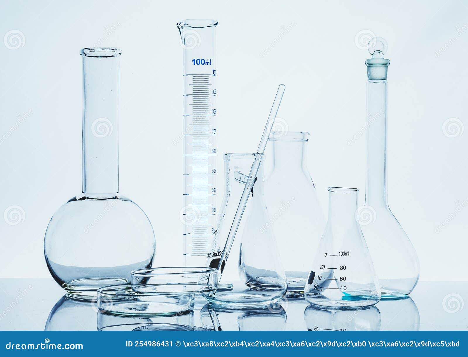 Photo of Biochemistry Glassware Experiment Stock Image - Image of ...