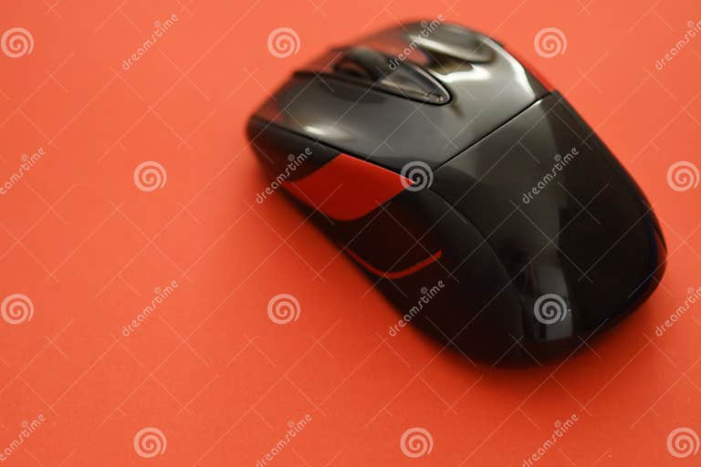 Photo of a Black and Red Computer Mouse Stock Photo - Image of mouse ...