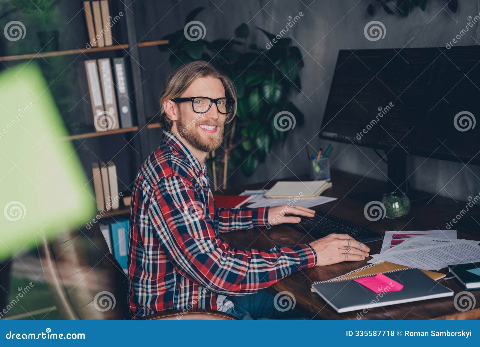 Photo of Blond Hair Cyber Security Specialist Man Professional Hacker ...