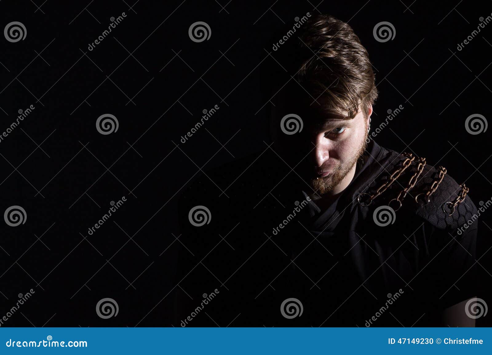 Photo of Blond Man with Stern Look Stock Photo - Image of background ...
