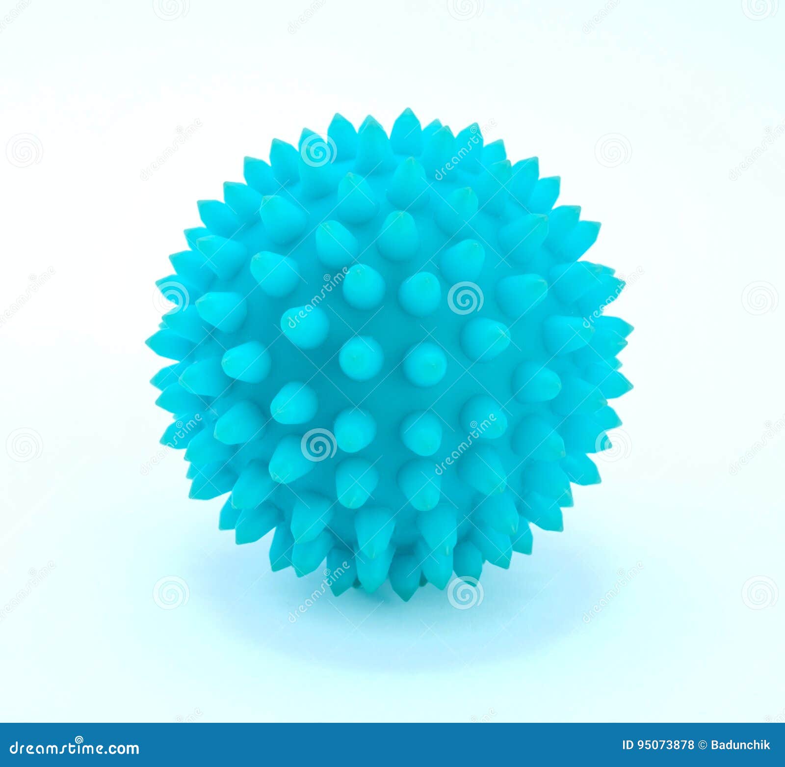 Photo of Blue Ball with Spikes for Training Isolated on White ...