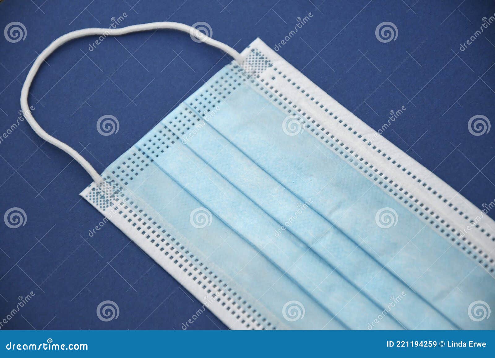 Photo of a blue face mask stock image. Image of medical - 221194259
