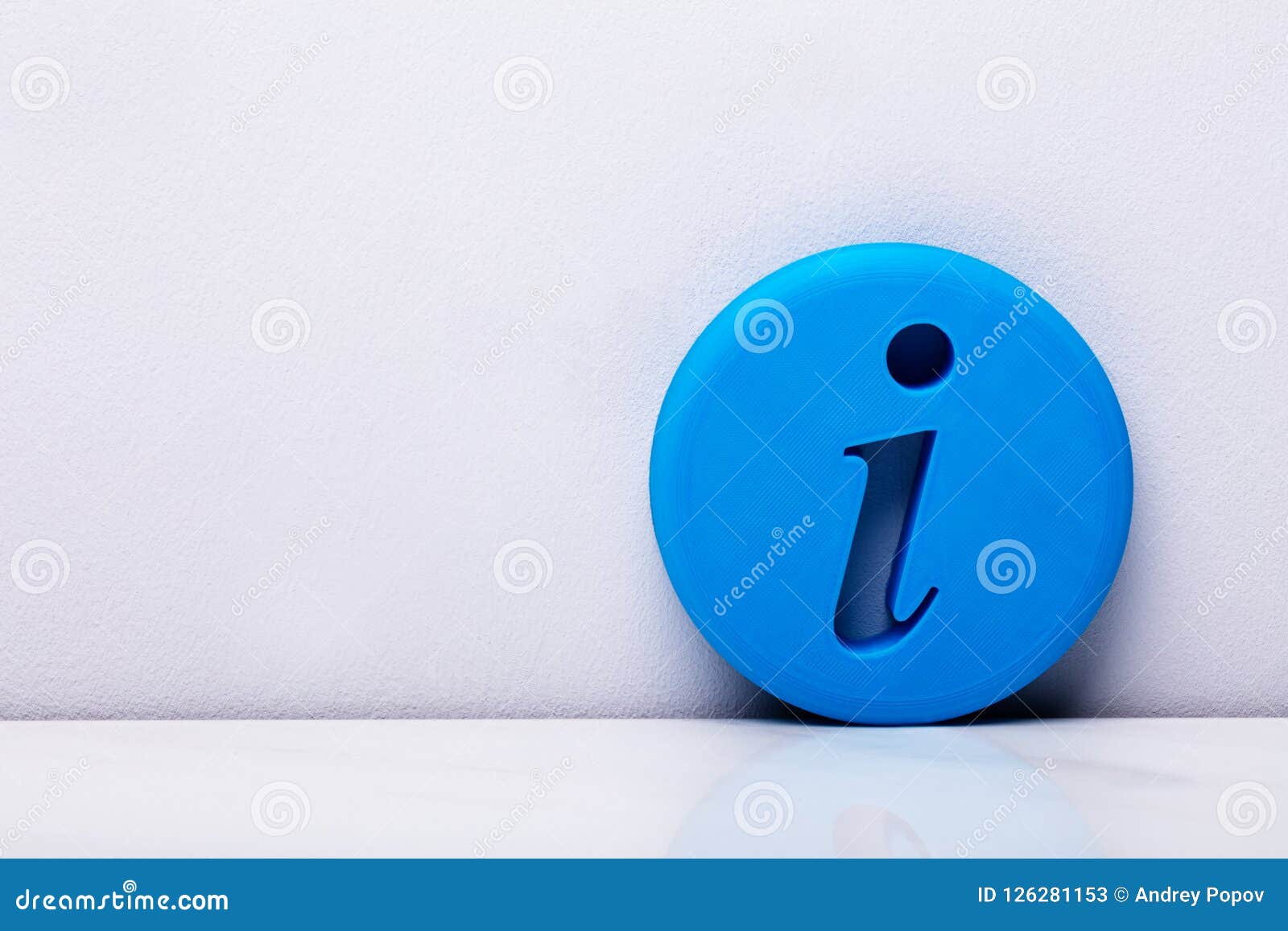 3d Blue Information Sign stock image. Image of conceptual - 126281153