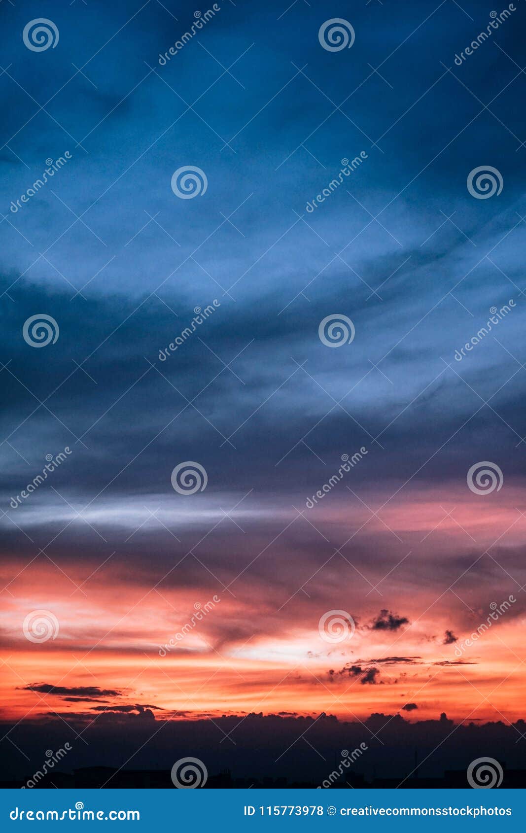 Photo Of Blue Sky During Golden Hour Picture. Image: 115773978