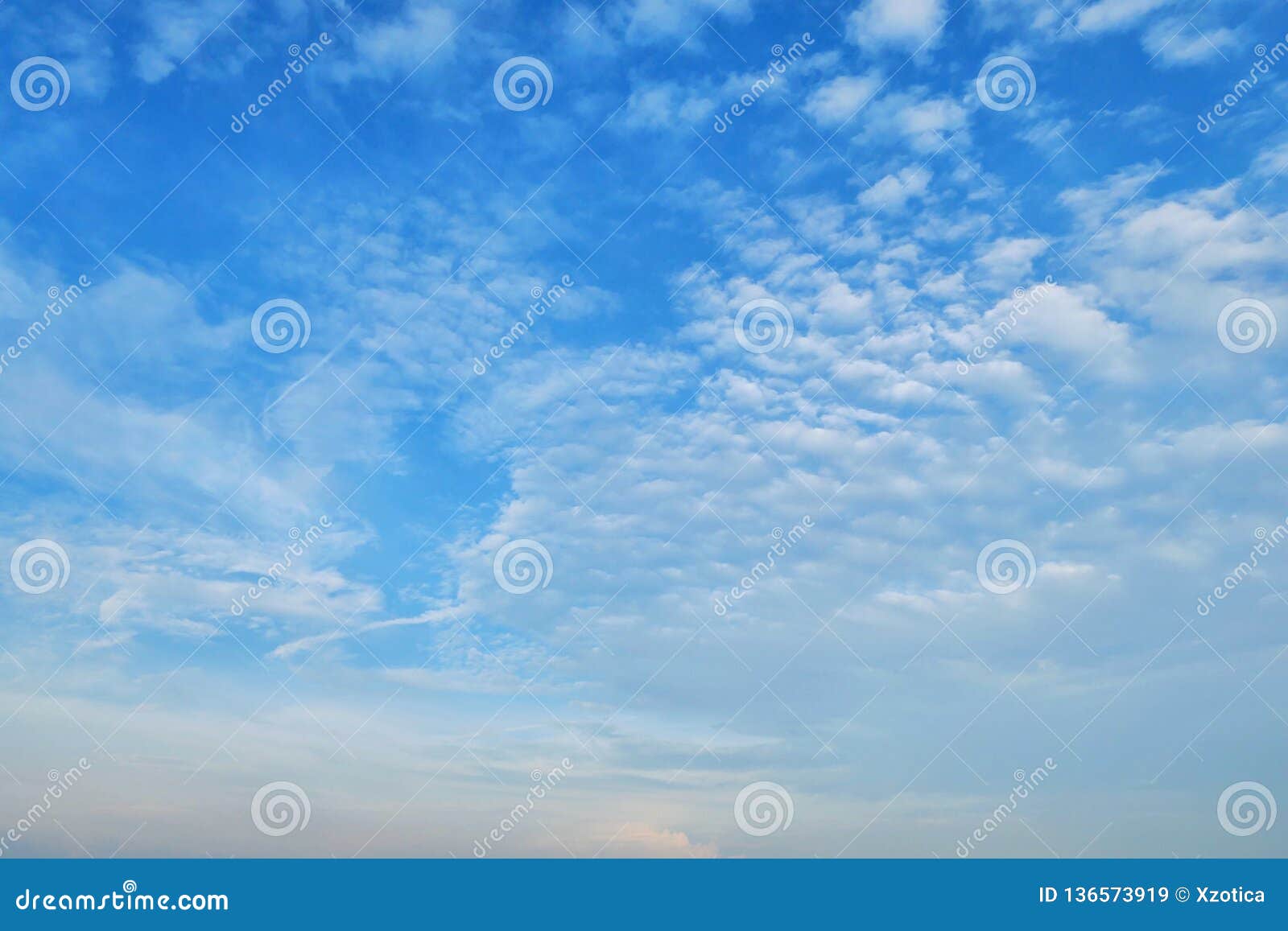 Blue Sky with Stratus Cloud Stock Image - Image of freedom, decoration ...