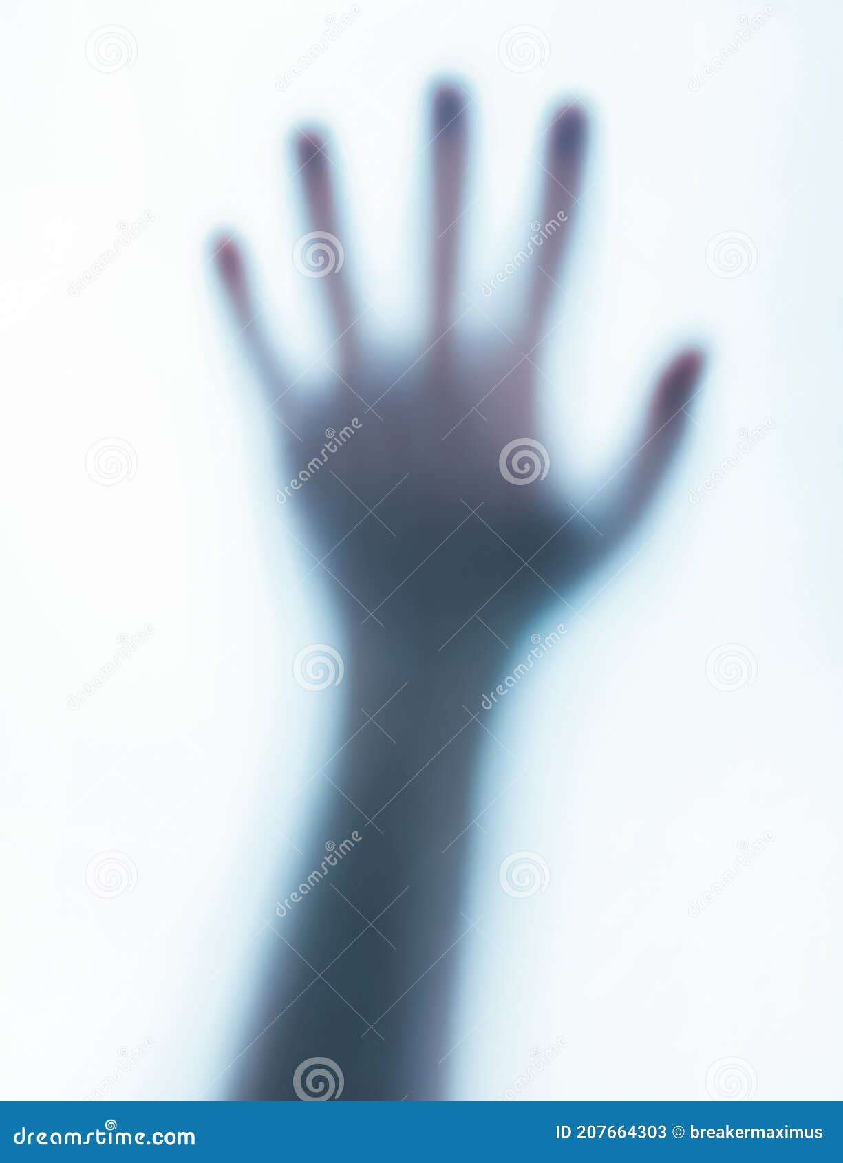 Paranormal Human Ghost Hand on White Background. Stock Image - Image of ...