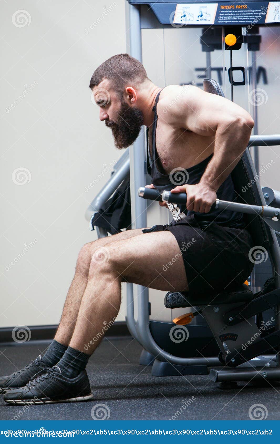 Photo Bodybuilder with a Beard in the Gym Stock Image - Image of active ...