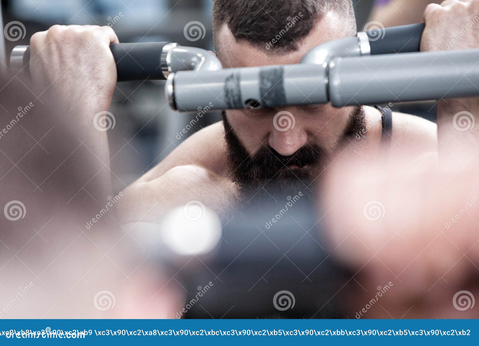Photo Bodybuilder with a Beard in the Gym Stock Photo - Image of effort ...