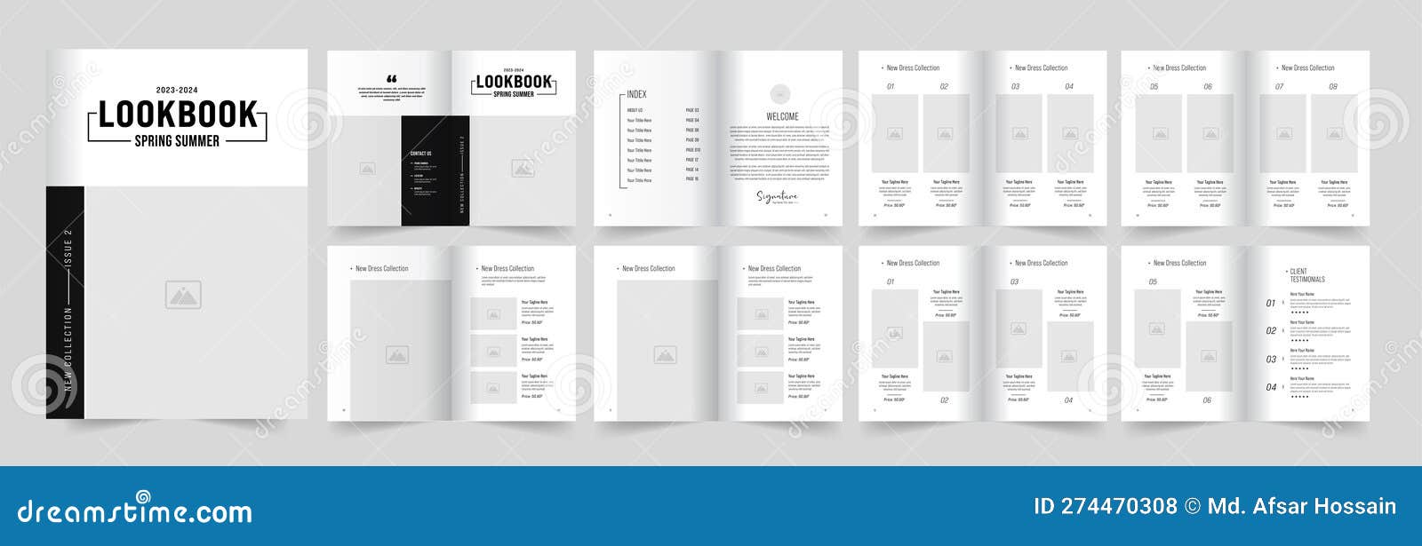 Photo Book Design or Portfolio Design Template Stock Illustration ...