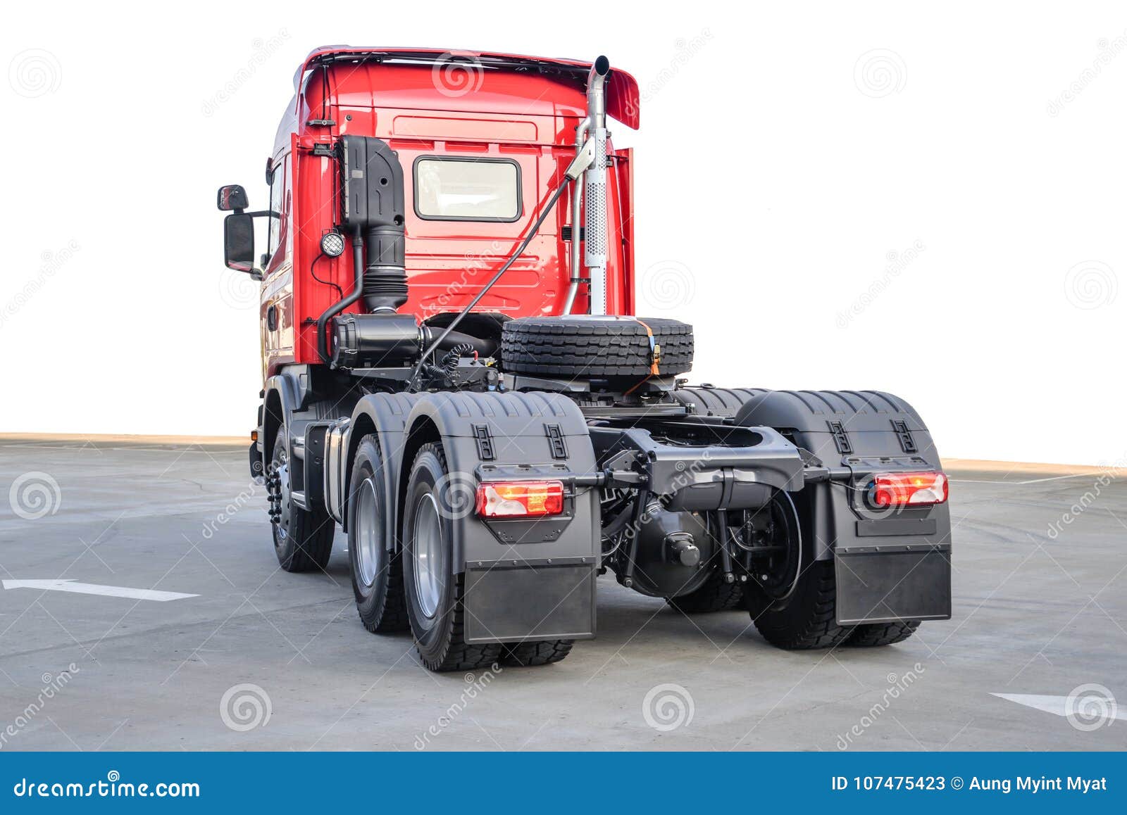 Photo of Brand New Tractor, from Back Side Stock Image - Image of ...