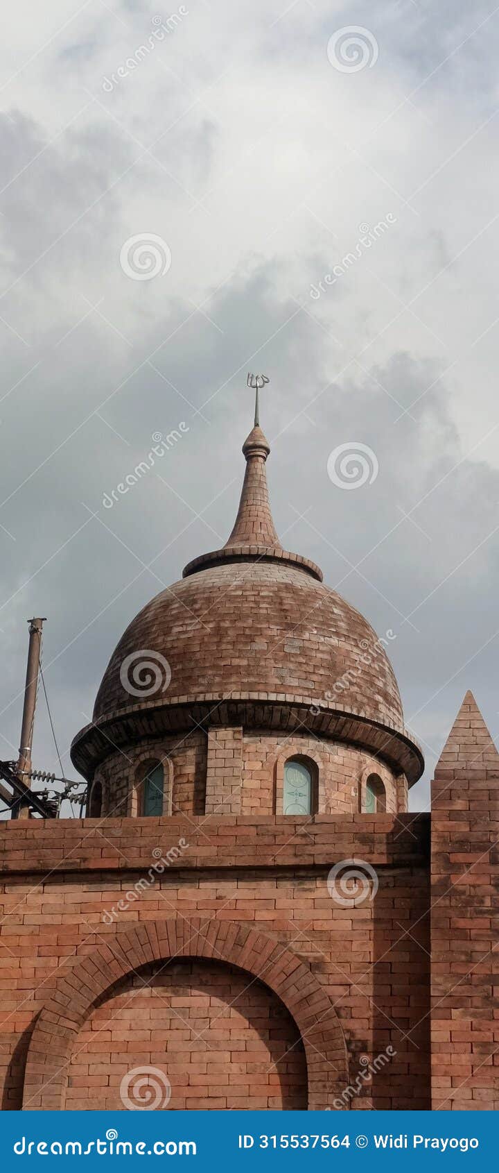 Photo of a Red Brick Islamic Prayer Room Stock Photo - Image of ...