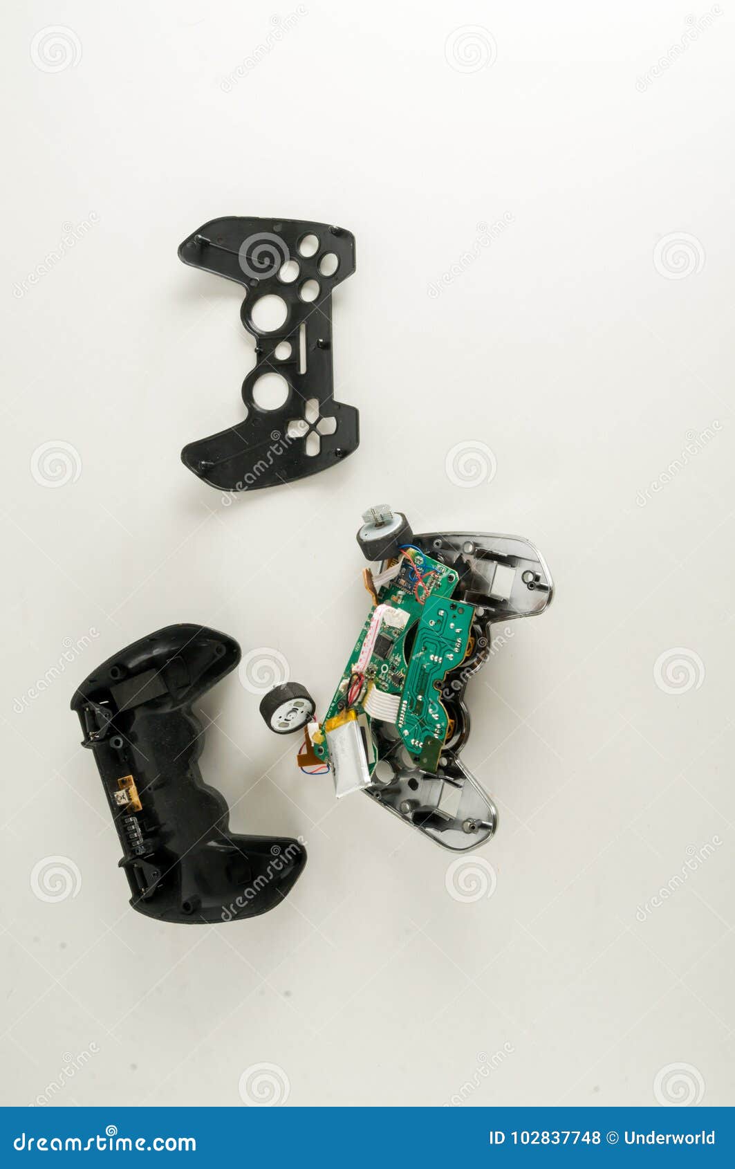 Broken Gamepad Joystick on White Backrgound Stock Photo - Image of ...